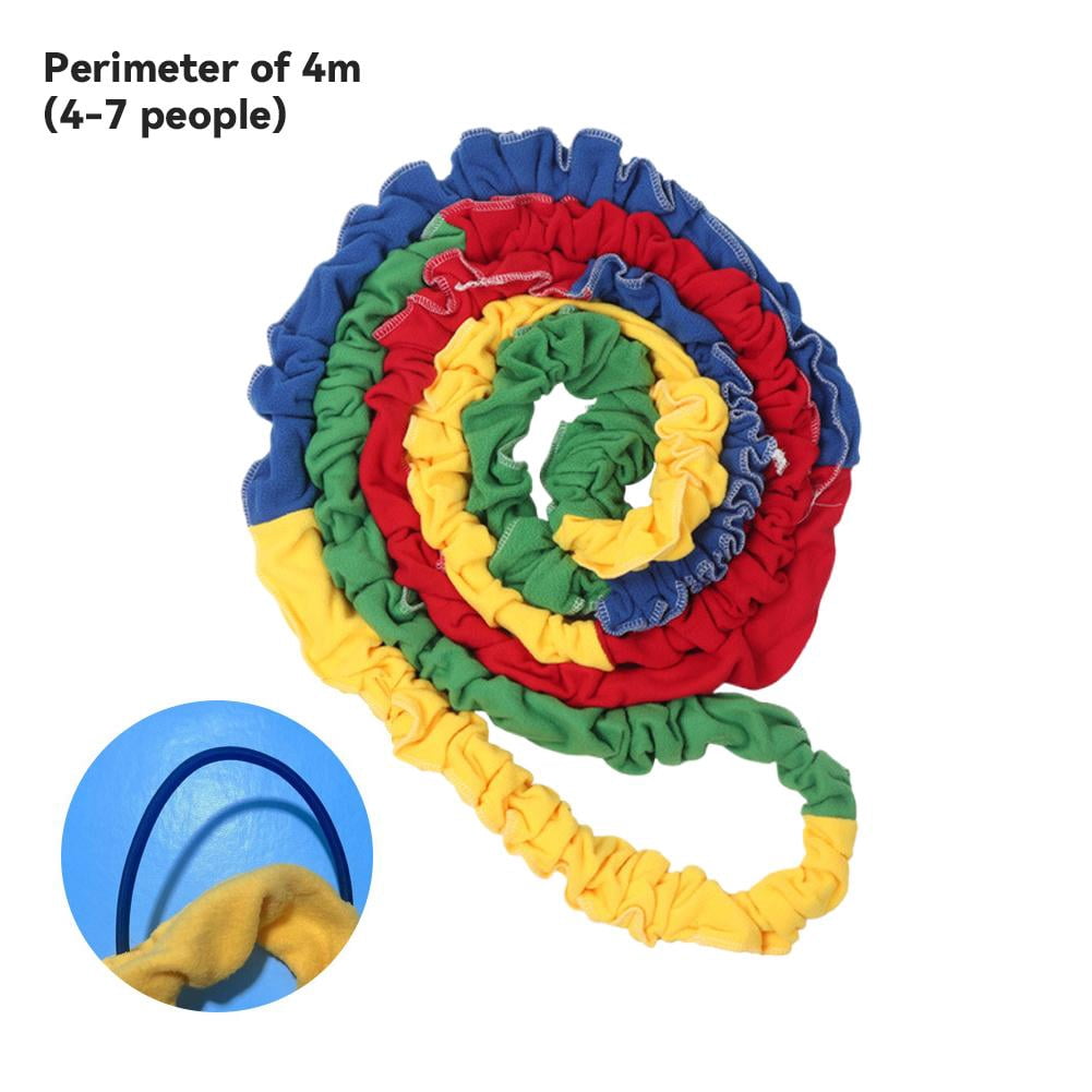 Colorful Elastic Activity Band For Group Play - 4 Color Spliced Fleece ...