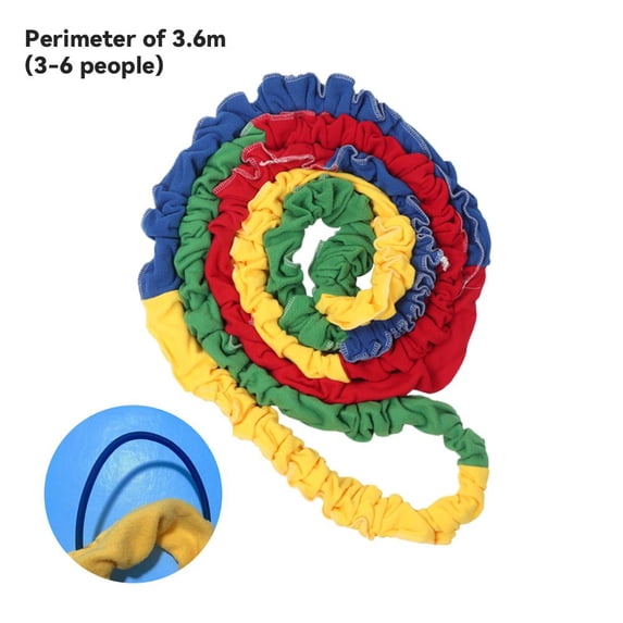 Colorful Elastic Activity Band For Group Play - 4 Color Spliced Fleece ...