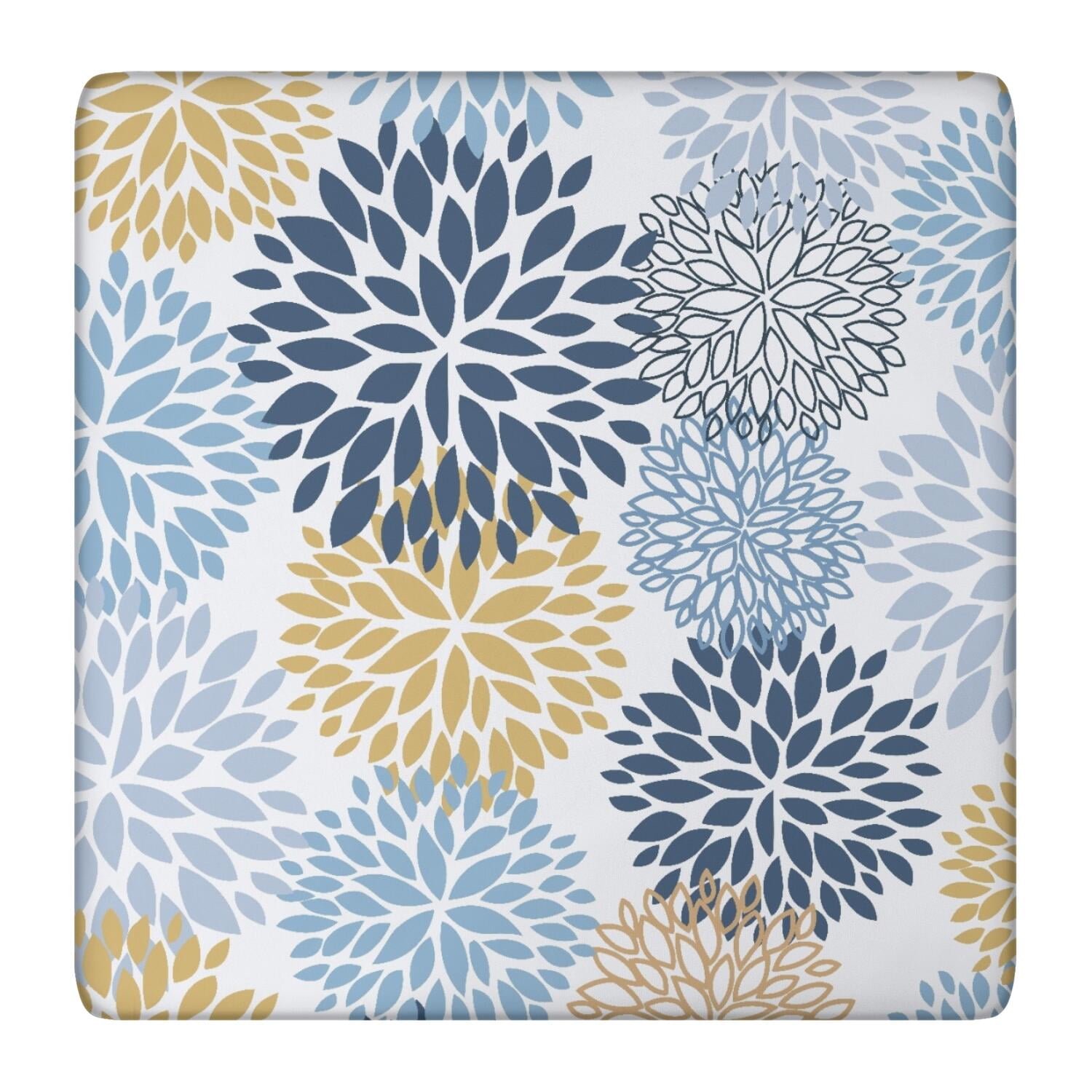 Colorful Elastic Edge Square Table Cover 36x36 Inch, Bohemian Floral ...