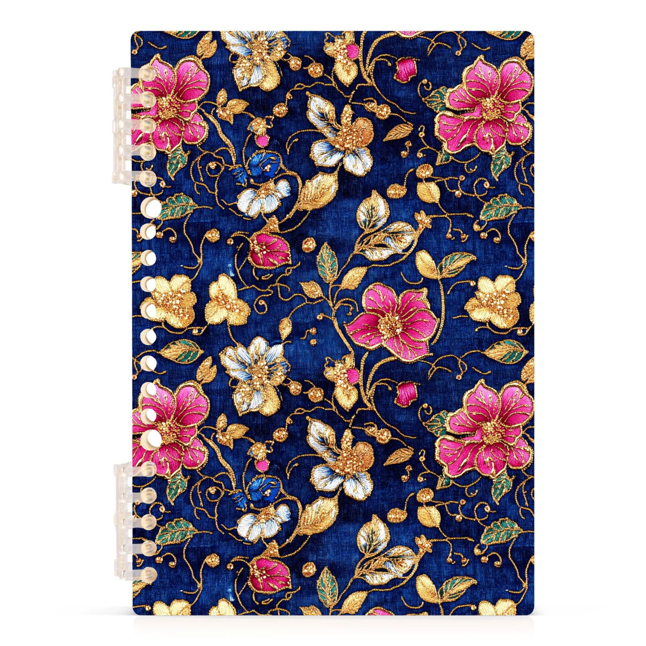 Colorful Embroidered Flower Notebooks 1-subject Journal 60 Sheets A5 ...