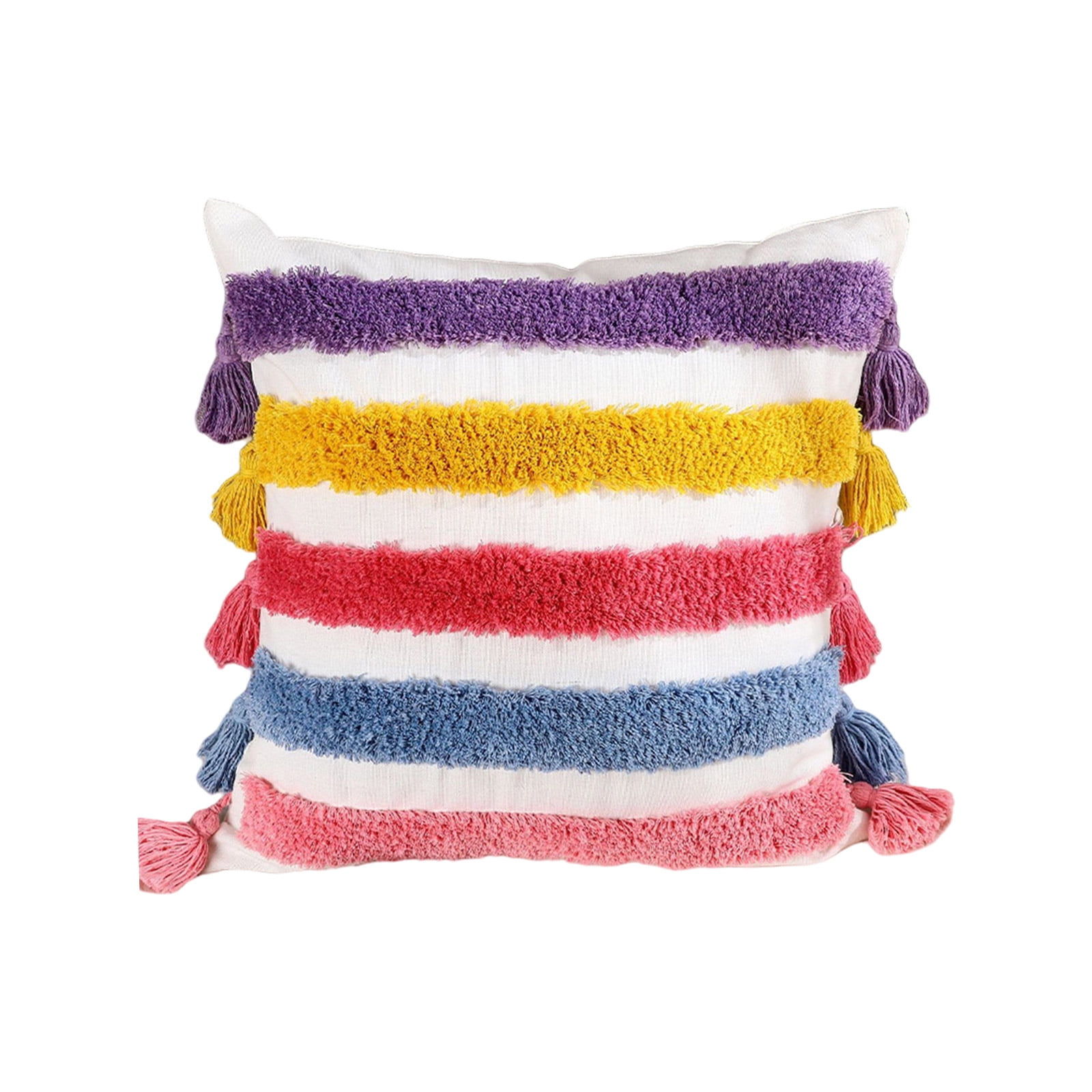 Colorful Embroidery Pillowcase Cushions Covers Soft Fabric Throw Pillow ...