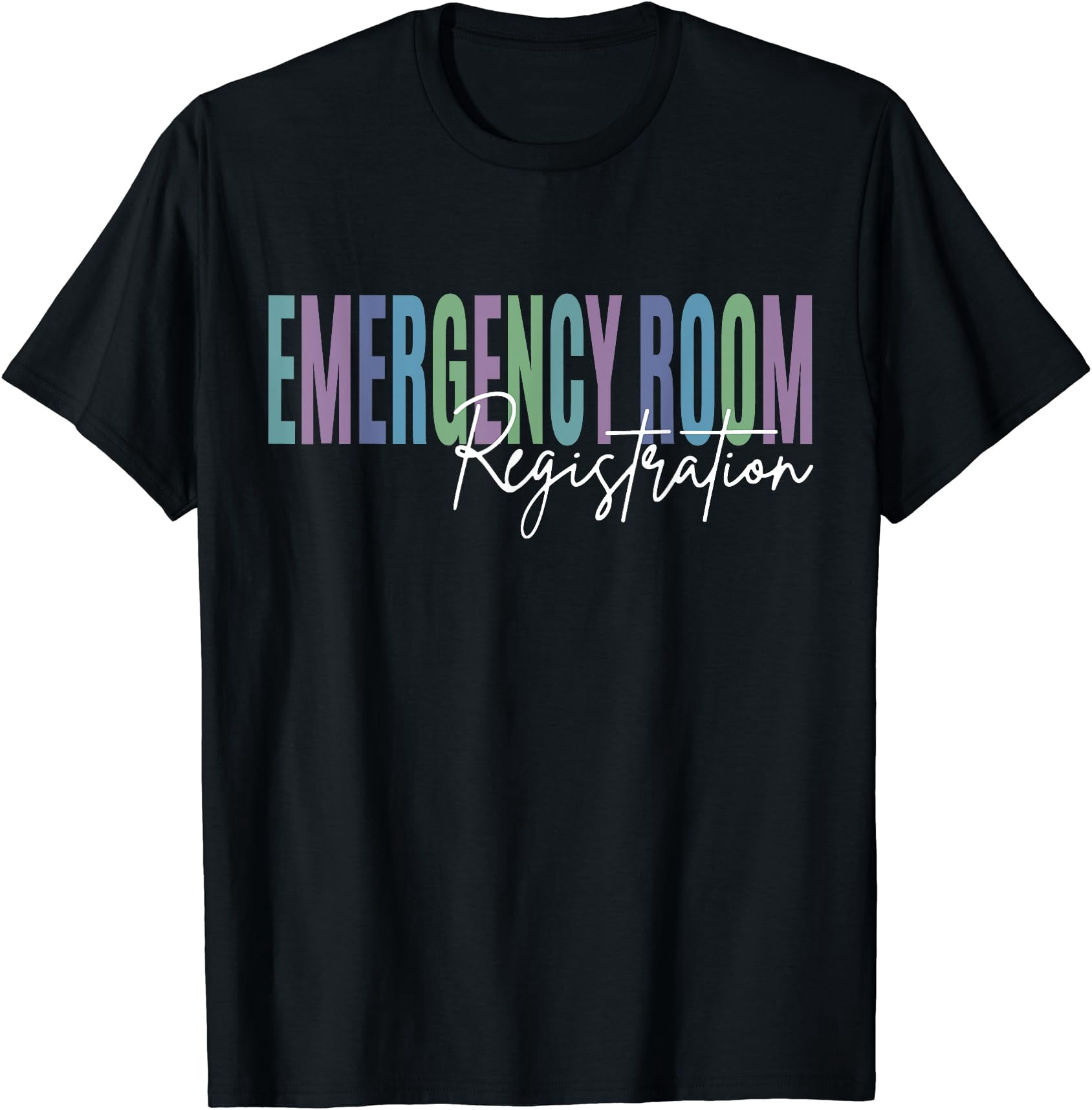 Colorful Emergency Room Registration T-Shirt for ER Nurses and Medical ...