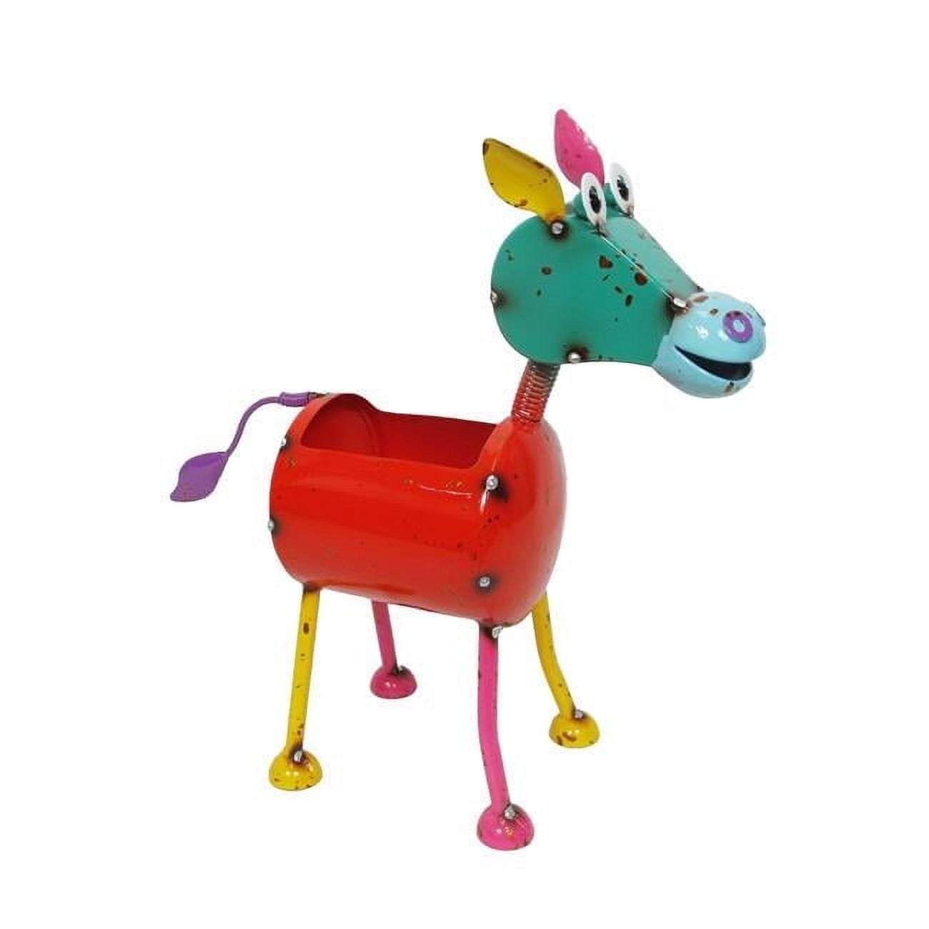 Colorful Enameled Metal Peach Flying Pig Planter - Walmart.com