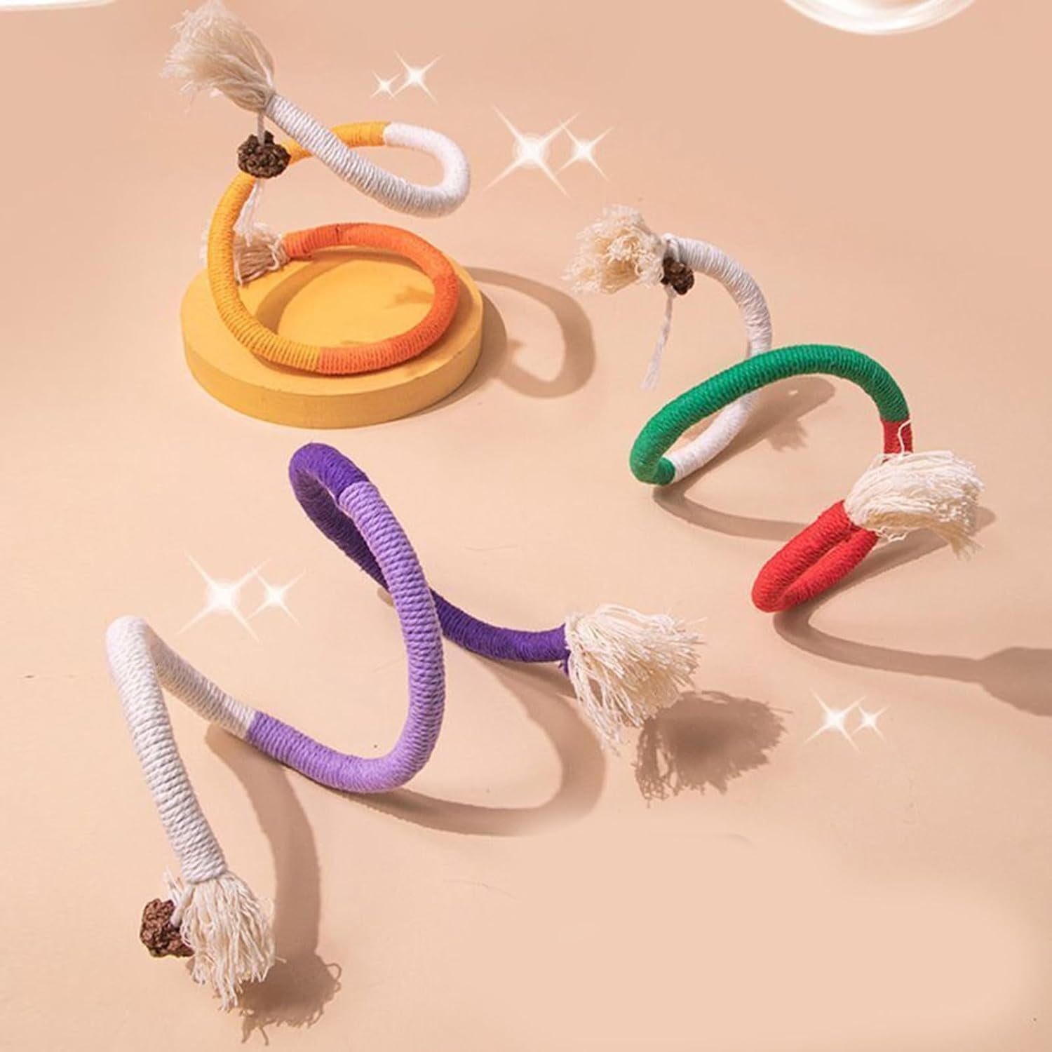 Colorful and Engaging High Energy Fruit Molars Feather Cat Teasing ...