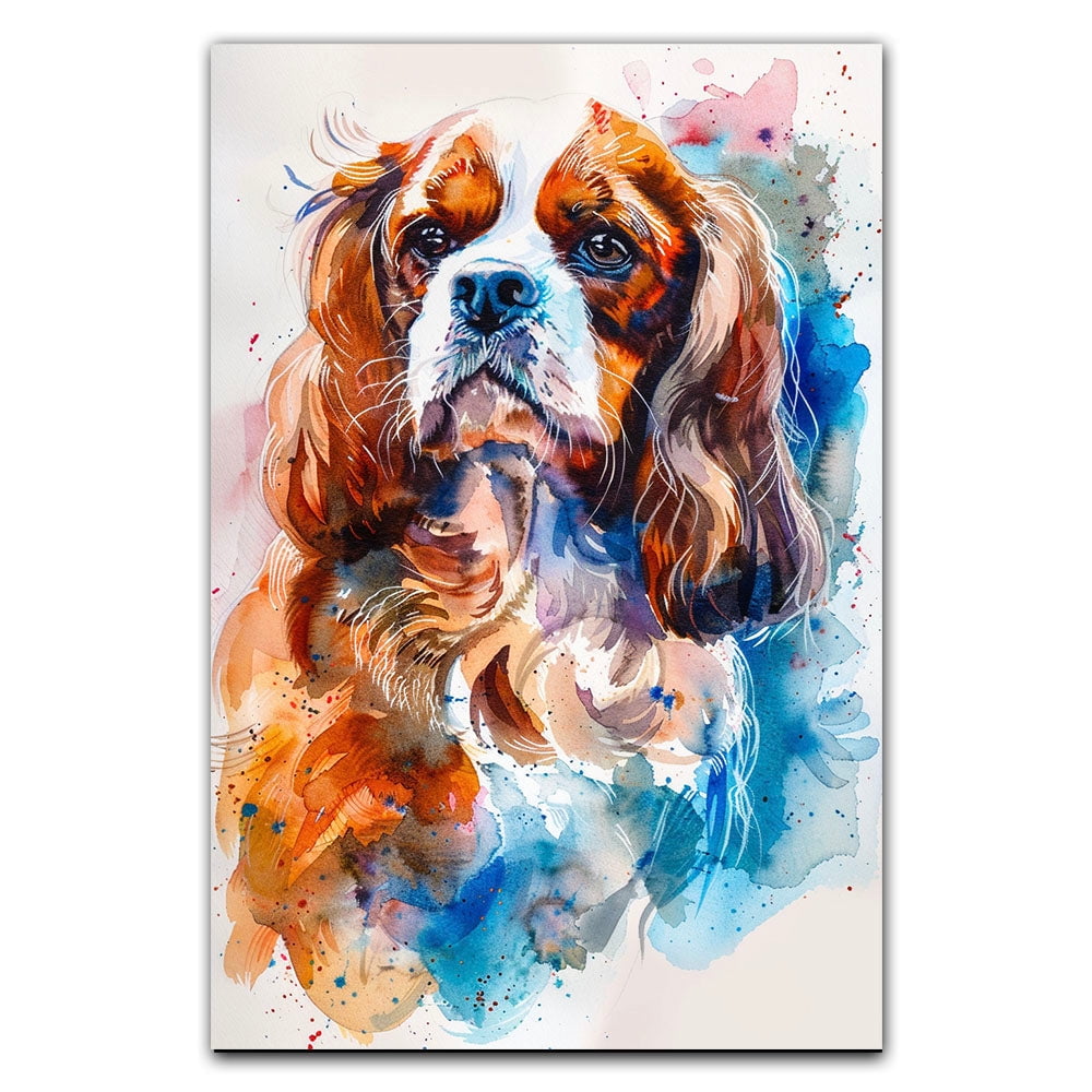 Colorful English Toy Spaniel Wall Art Abstract Dog Posters Animal ...