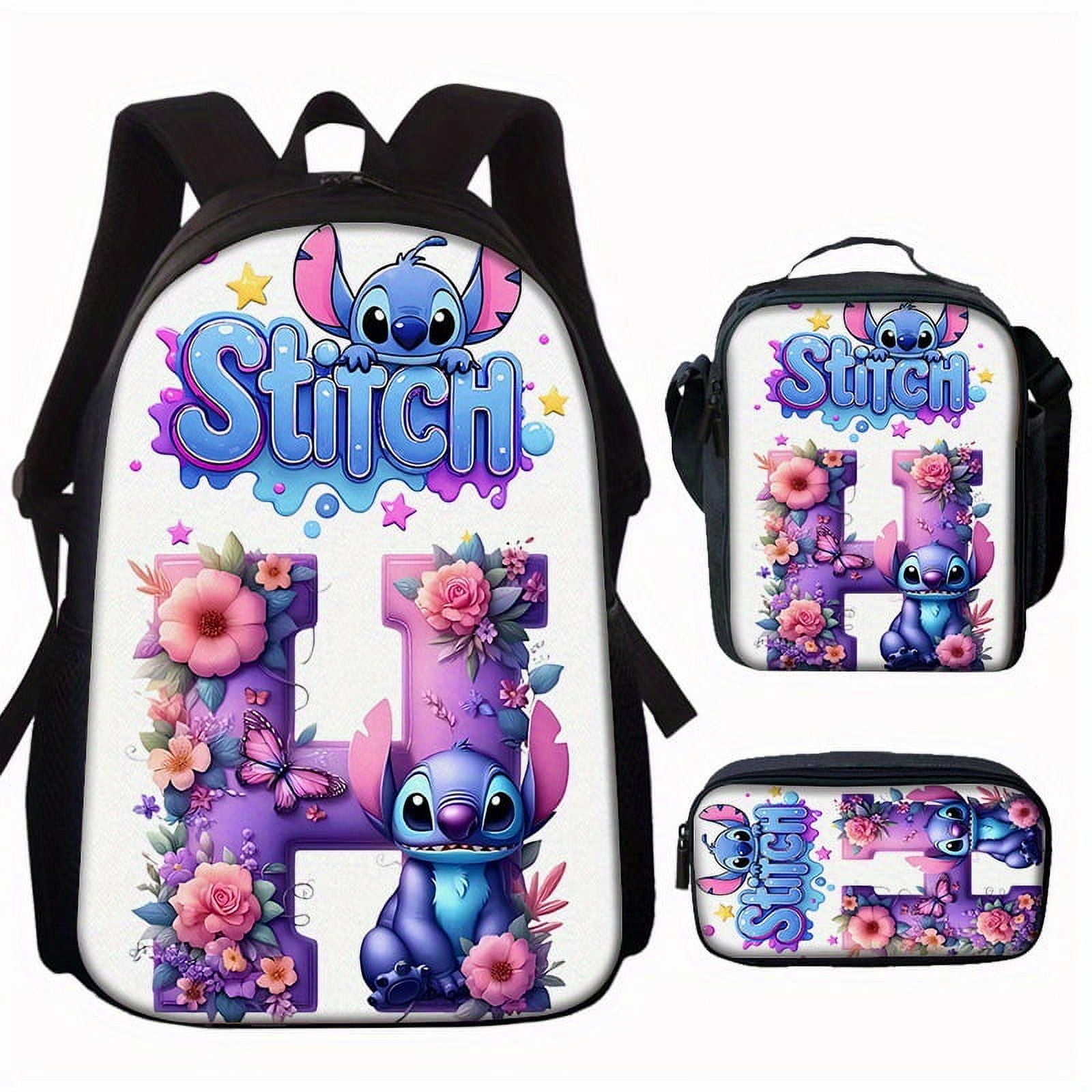 Colorful English letters Stitch Backpack - letters Backpack, Lunch Bag ...