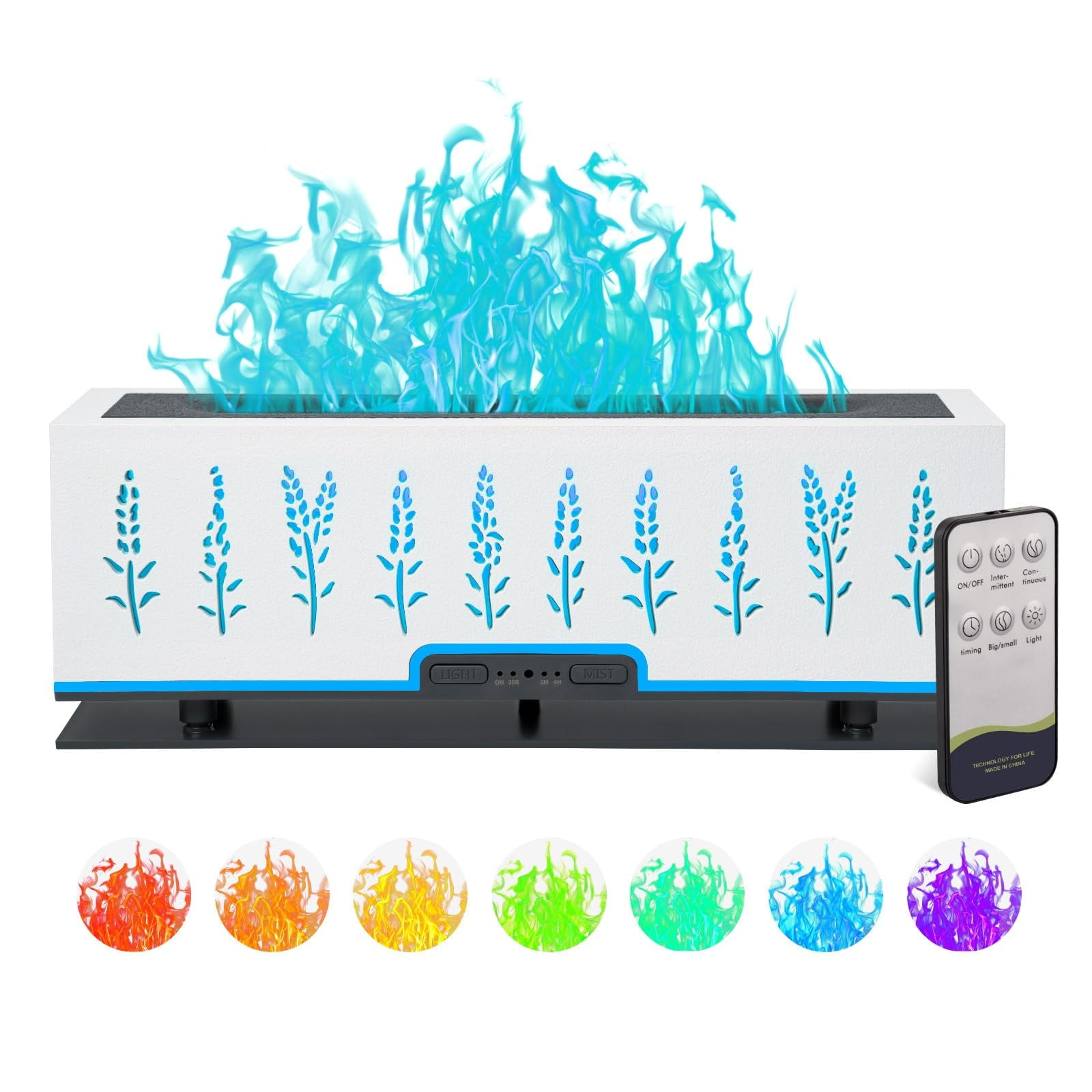 Colorful Essential Oil Diffuser, 7 Colors Flame Diffuser Changing ...