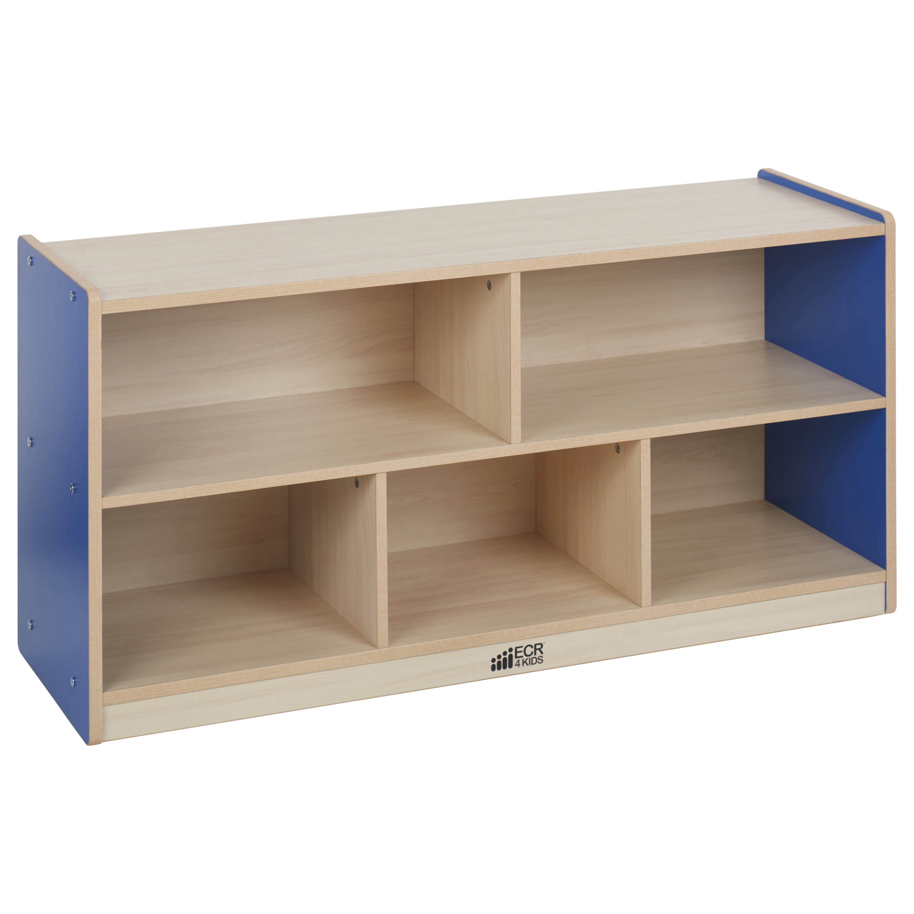 Colorful Essentials 5-Compartment Storage Cabinet 24in H - Maple/Blue ...