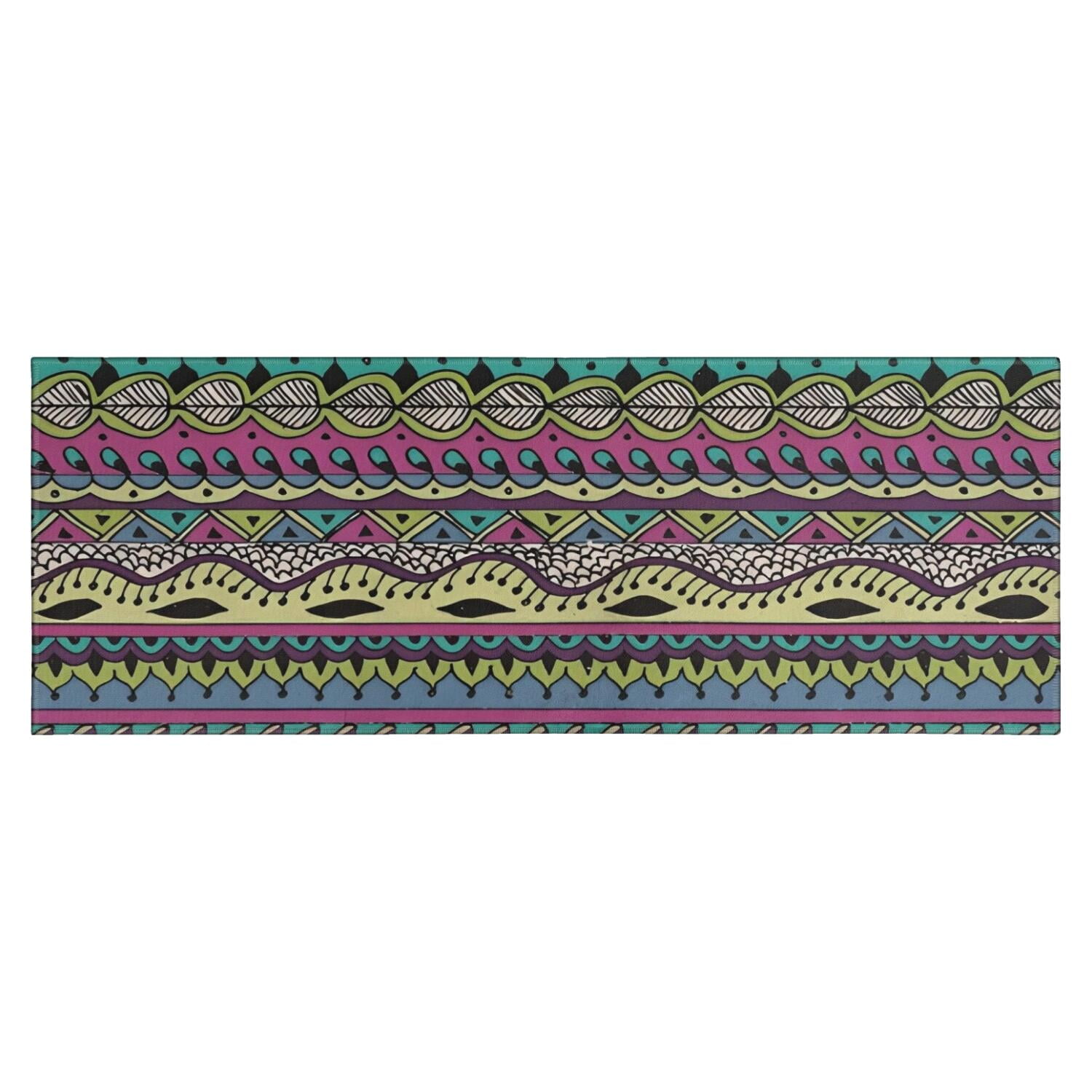 Colorful Ethnic Pattern Kitchen Rug Mat,Kitchen Runner Rugs Non Skid ...