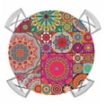 Colorful Ethnic Round Tablecloth for 36-44 Inch Tables,Fitted Table ...