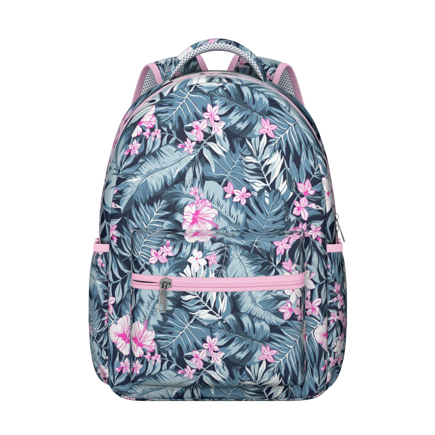 Colorful Exotic Backpack for Students Hawaiian Palm Leaf, Jungle ...