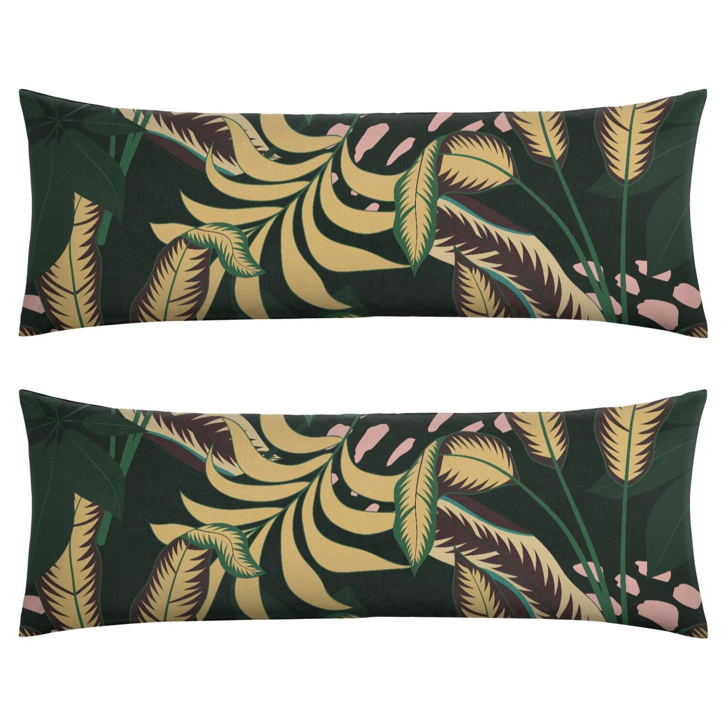 Colorful Exotic Body Pillow Cover - 20x54 Inch Beach Vacation Design ...