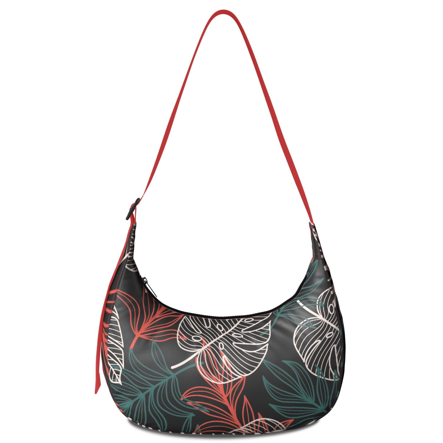Colorful Exotic Jungle Leaves Crossbody Bag for Women Hawaiian Palm ...