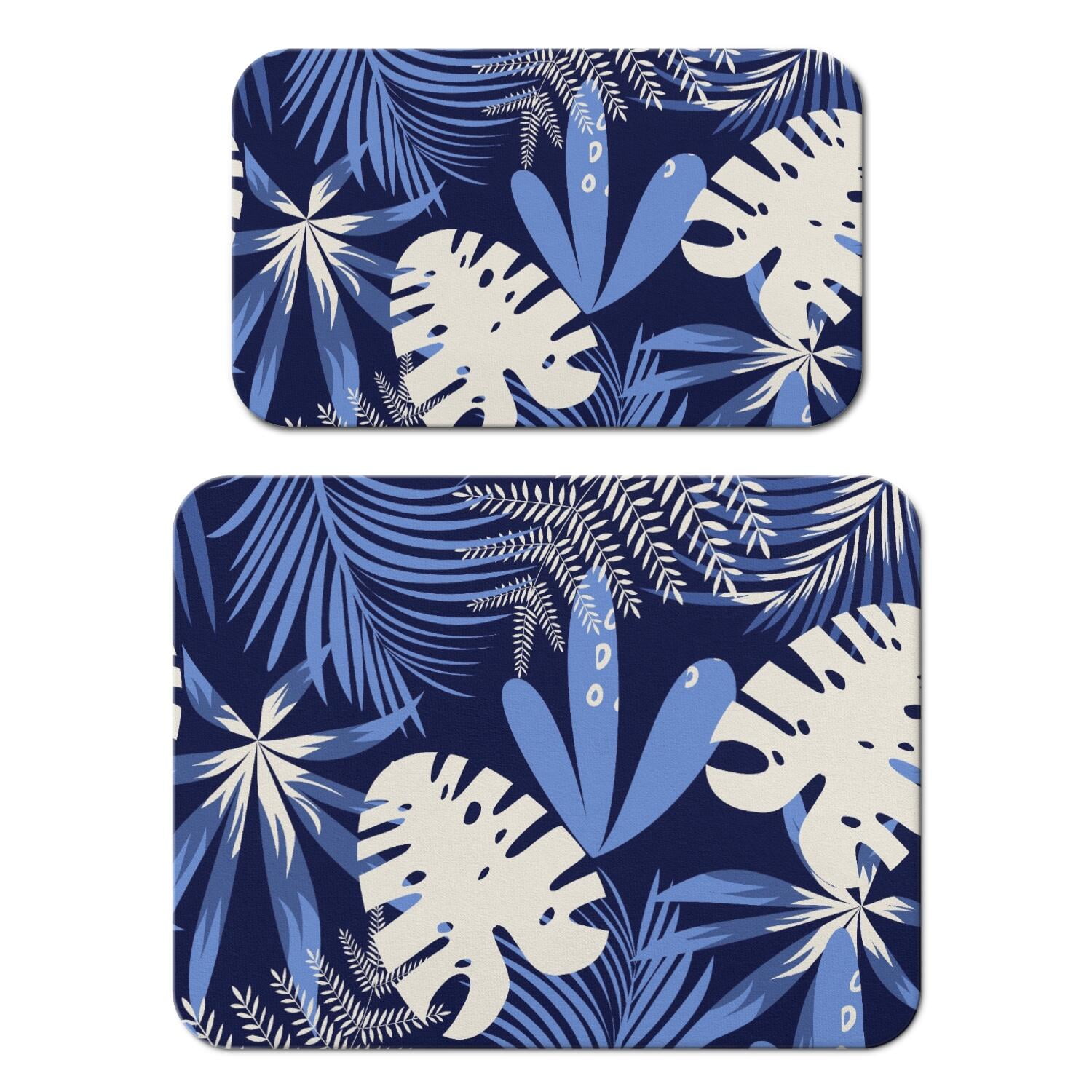 Colorful Exotic Palm Leaf Coffee Mat, Quick Dry Diatom Mud Dish Drying ...