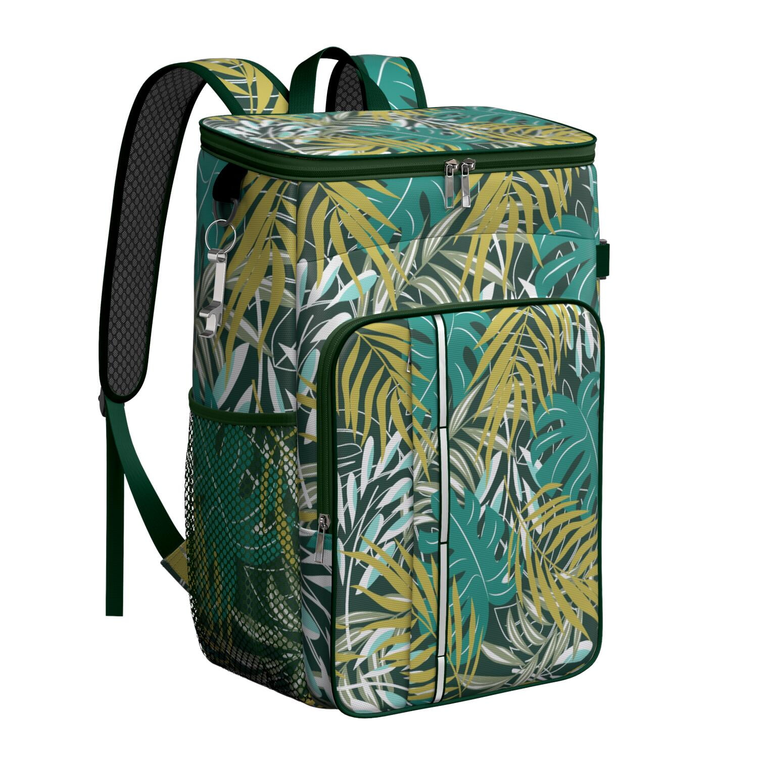 Colorful Exotic Plant Backpack Cooler, Leakproof Insulated Cooler Bag ...