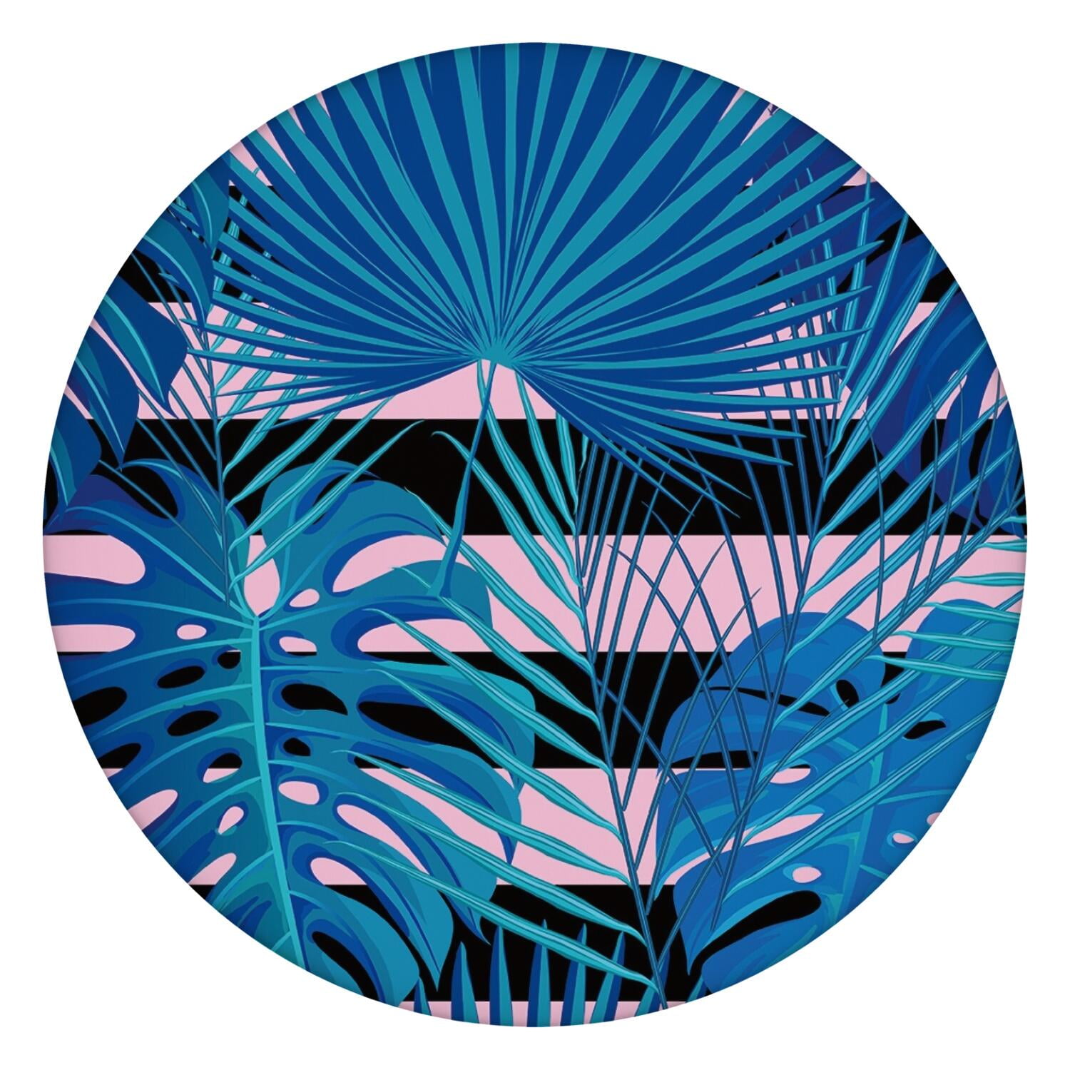 Colorful Exotic Round Elastic Table Cover Beach Vacation-Themed ...