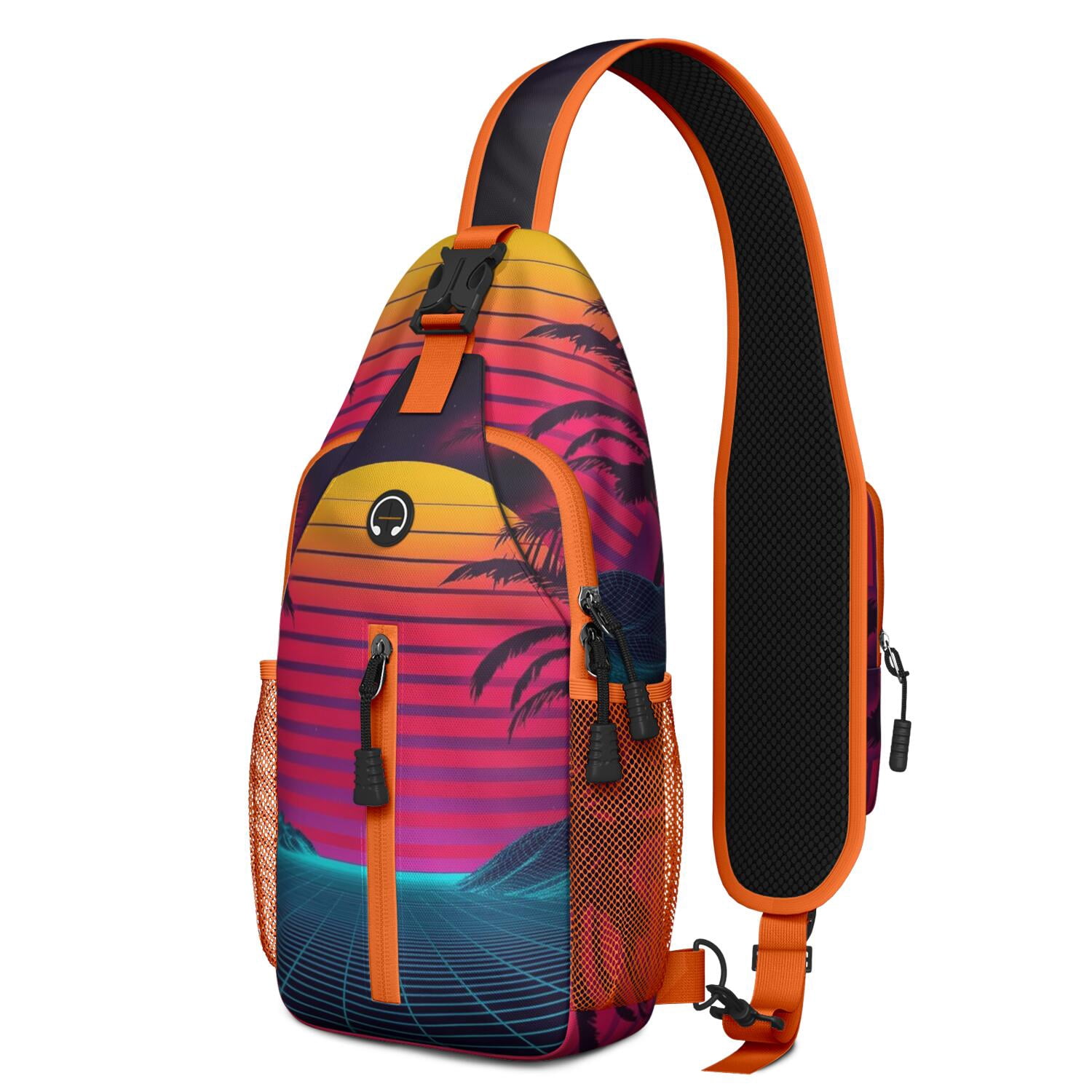 Colorful Exotic Sling Backpack – Lightweight Boho Crossbody Bag with ...
