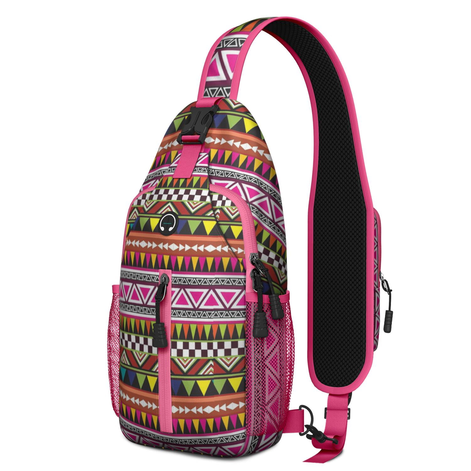 Colorful Exotic Sling Backpack – Lightweight Boho Crossbody Bag with ...