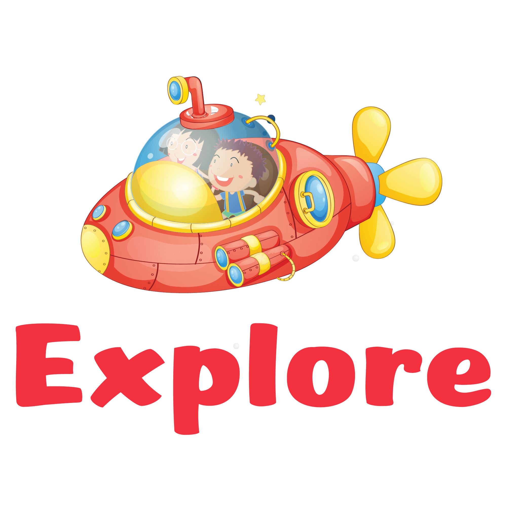 Colorful Exploring Submarine Vinyl Wall decorWall Decal Decoration ...