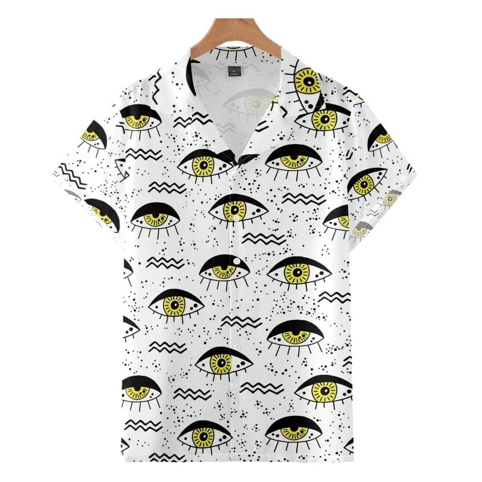 Colorful Eye 3D Printed Blouses For Men Clothes Fashion Punk Eyes ...