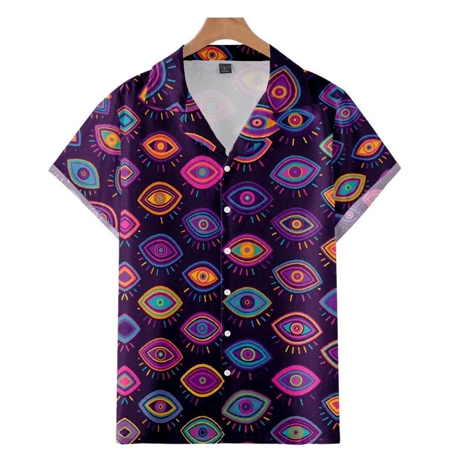 Colorful Eye 3D Printed Blouses For Men Clothes Fashion Punk Eyes ...