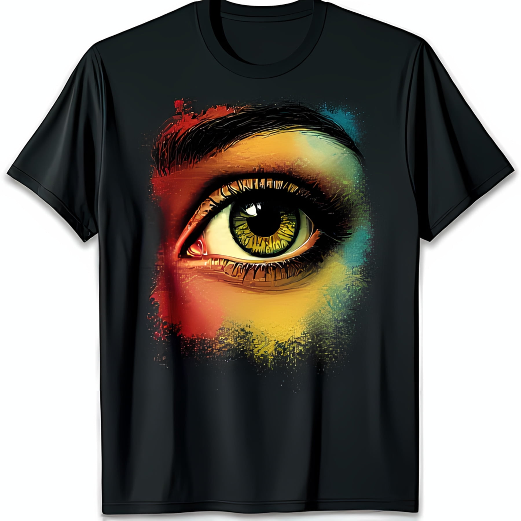 Colorful Eye Graphic Black T-Shirt Symbol of Perception & Awareness ...