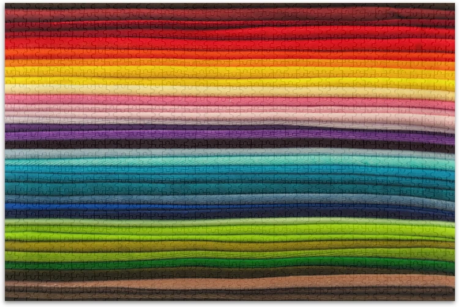 Colorful Fabric Jigsaw Puzzle 500 Pieces for Adults Teens Kids, Large ...