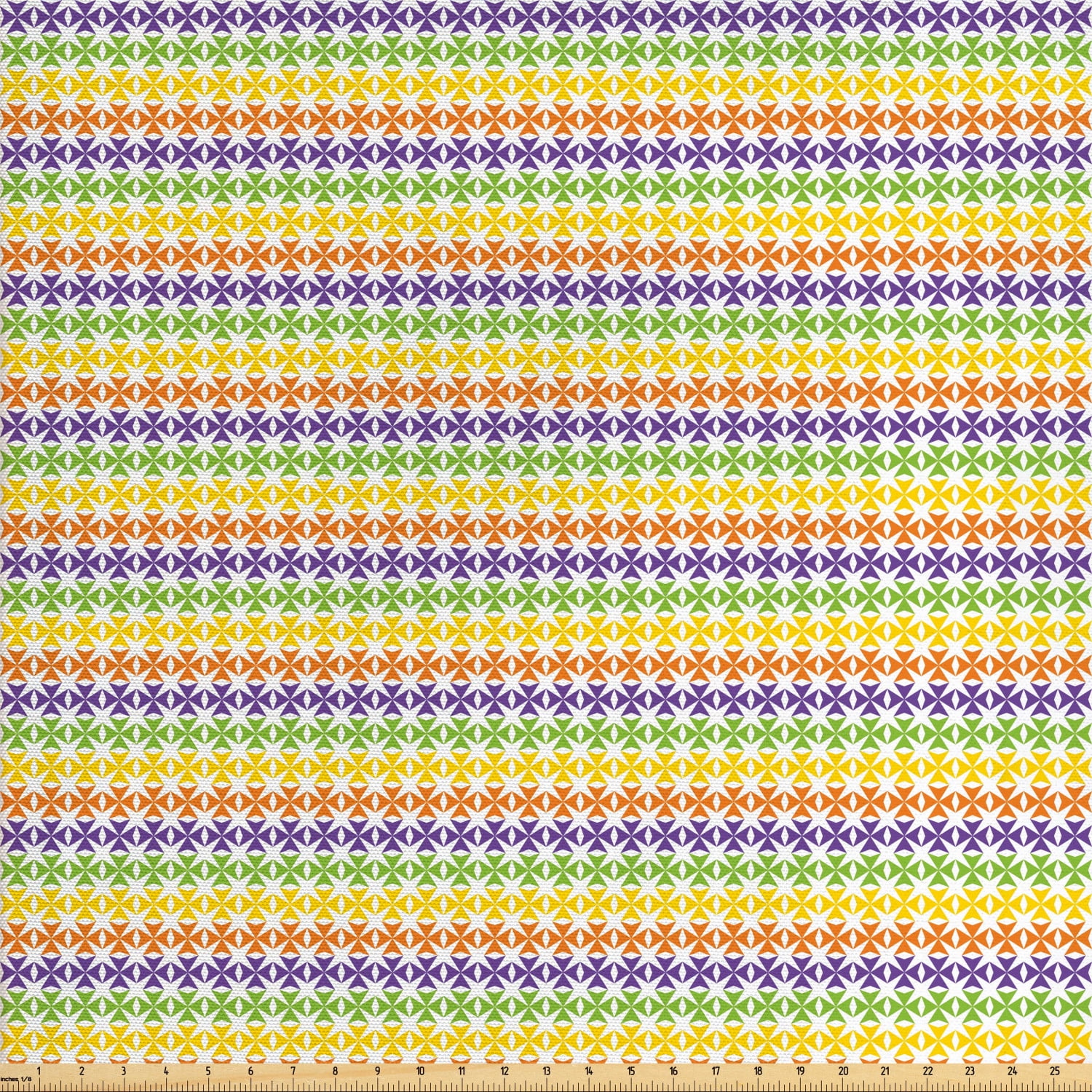 Ambesonne Colorful Fabric by the Yard Upholstery, Horizontal Mini ...