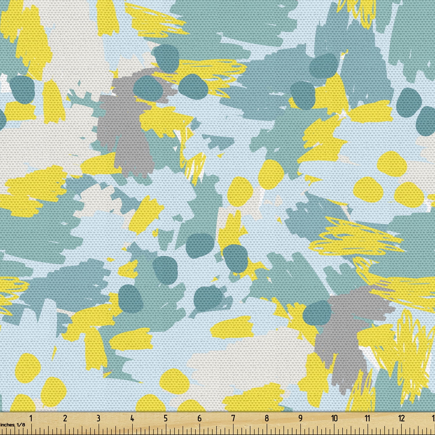 Colorful Fabric by the Yard Upholstery, Paintbrush Contemporary Chaotic ...