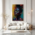 Colorful Face Makeup Black Woman Wall Art African Pretty Girl Poster ...