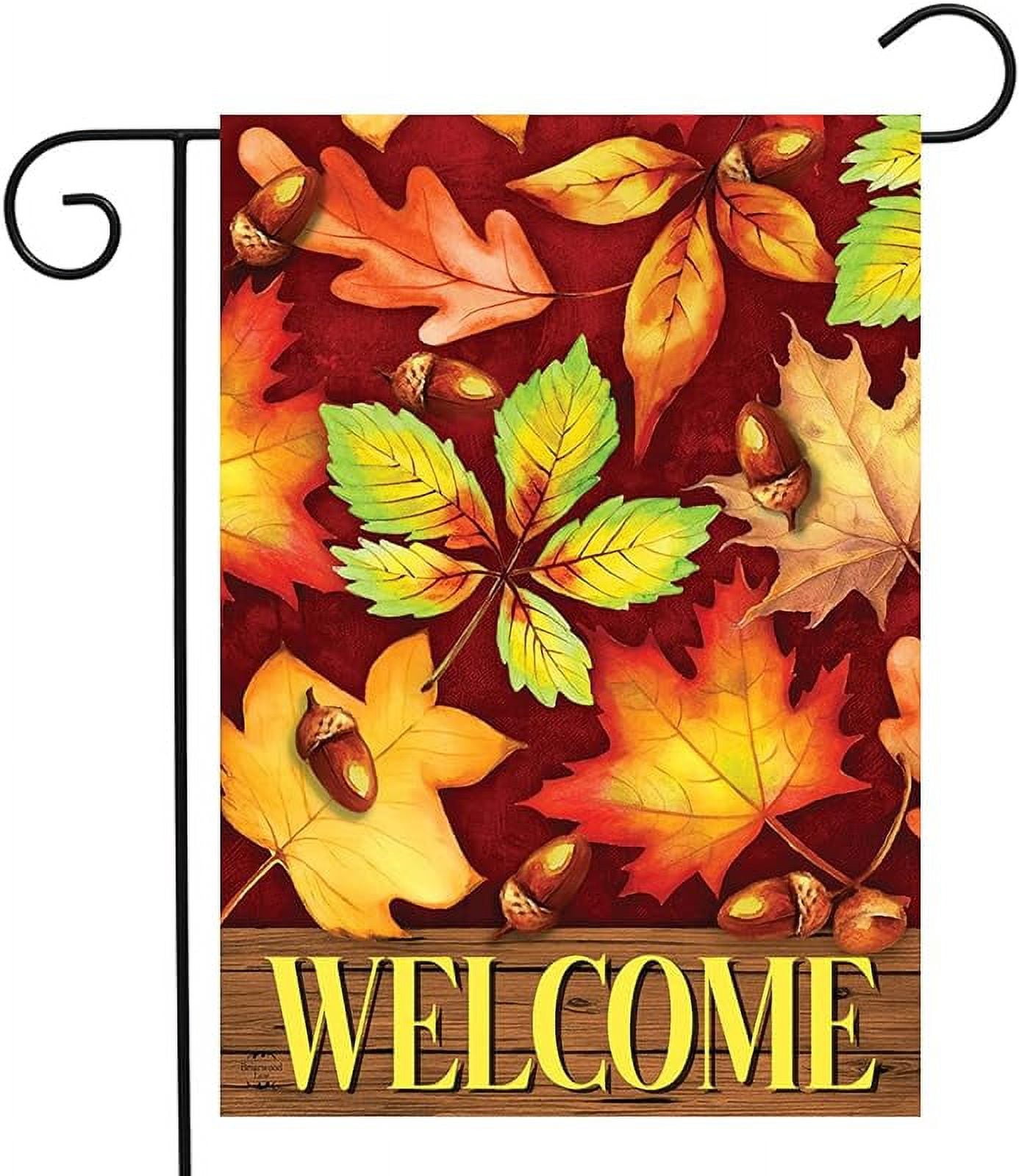 Colorful Fall Foliage Garden Flag Welcome Autumn Leaves 12.5"x18 ...