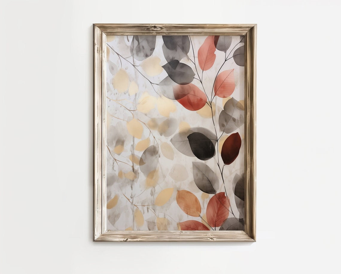 Colorful Fall Leaves, Fall Art, Orange And Yellow Fall Leaves, Fall ...