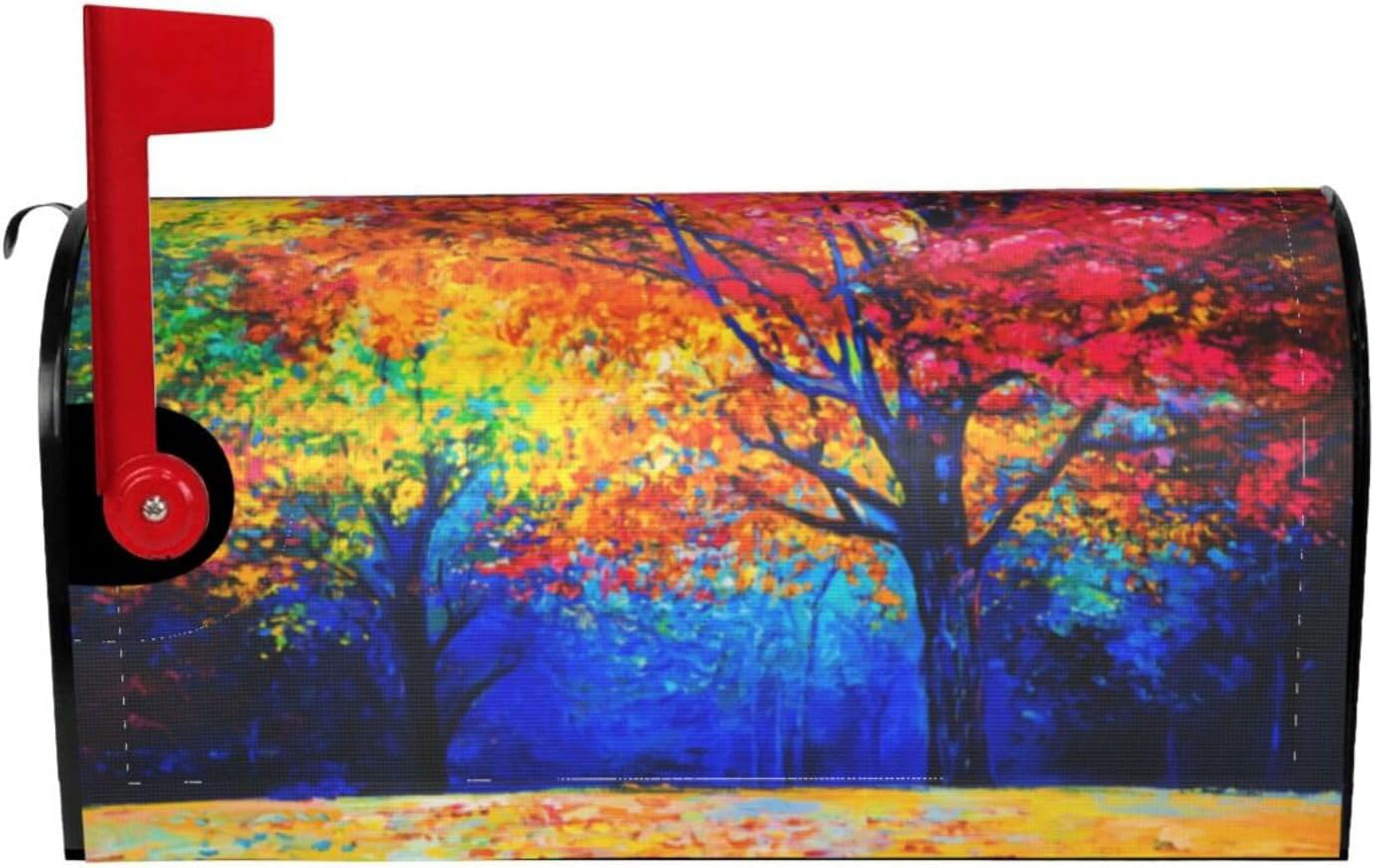 Colorful Fall Trees Autumn Mailbox Magnetic Post Mailbox Cover Garden ...