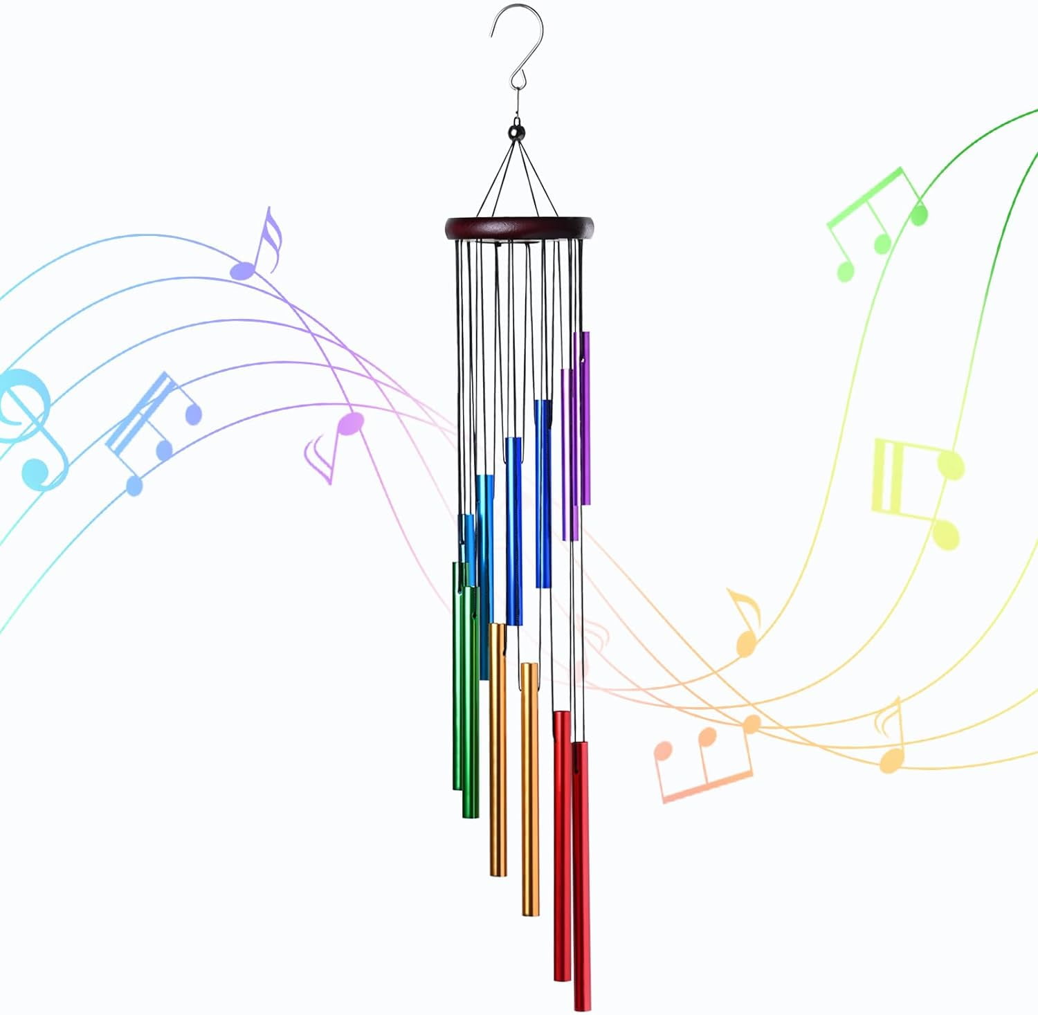 Colorful Fantasy Aluminum Tube Wind Chime, outdoor colorful wind chime ...