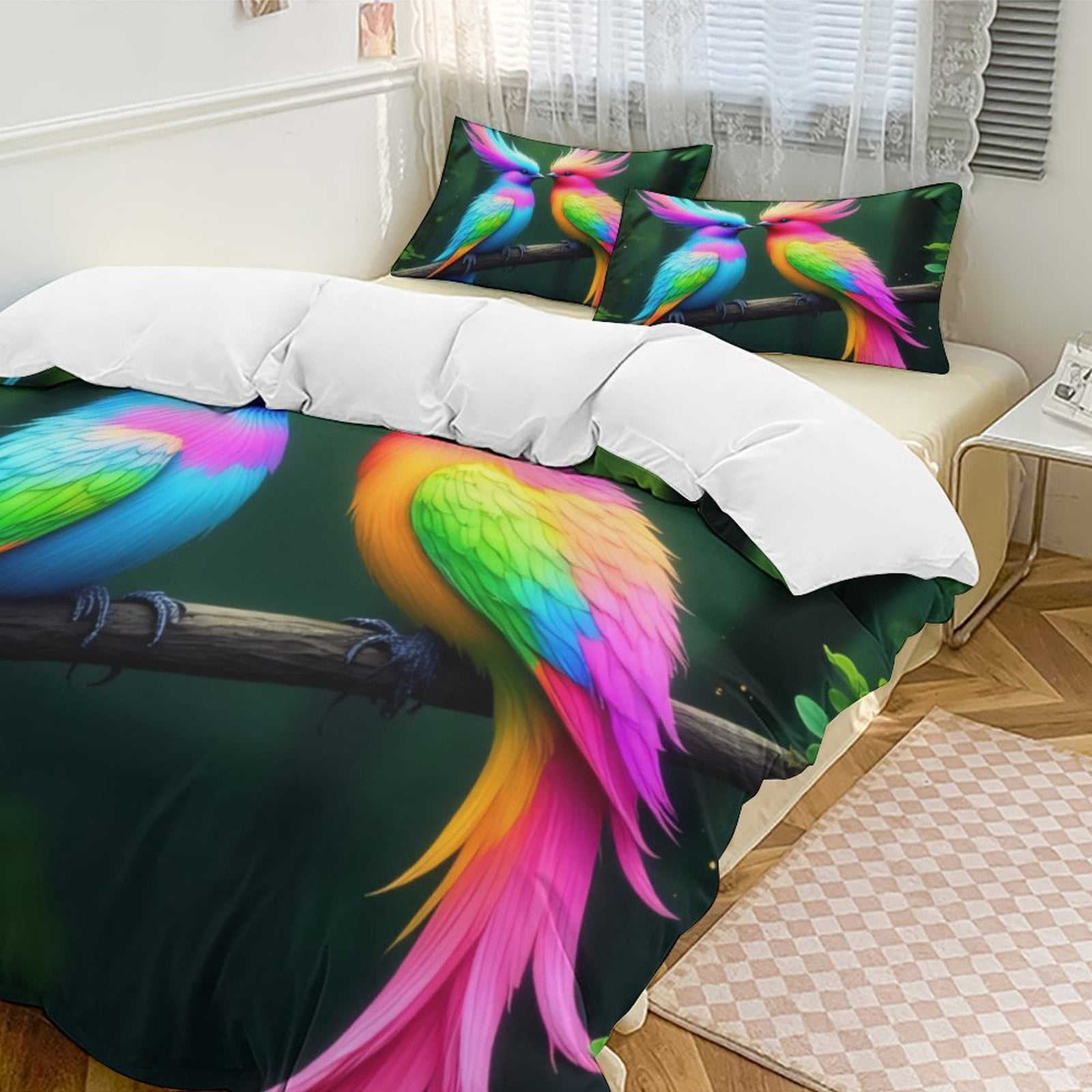 Colorful Fantasy Birds 3D Duvet Cover Set Quilt Cover Theme of Kid Boy ...