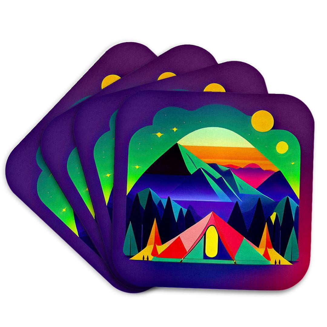 3drose, Colorful Fantasy Camping and Hiking Art. Happy Camper Gift or ...
