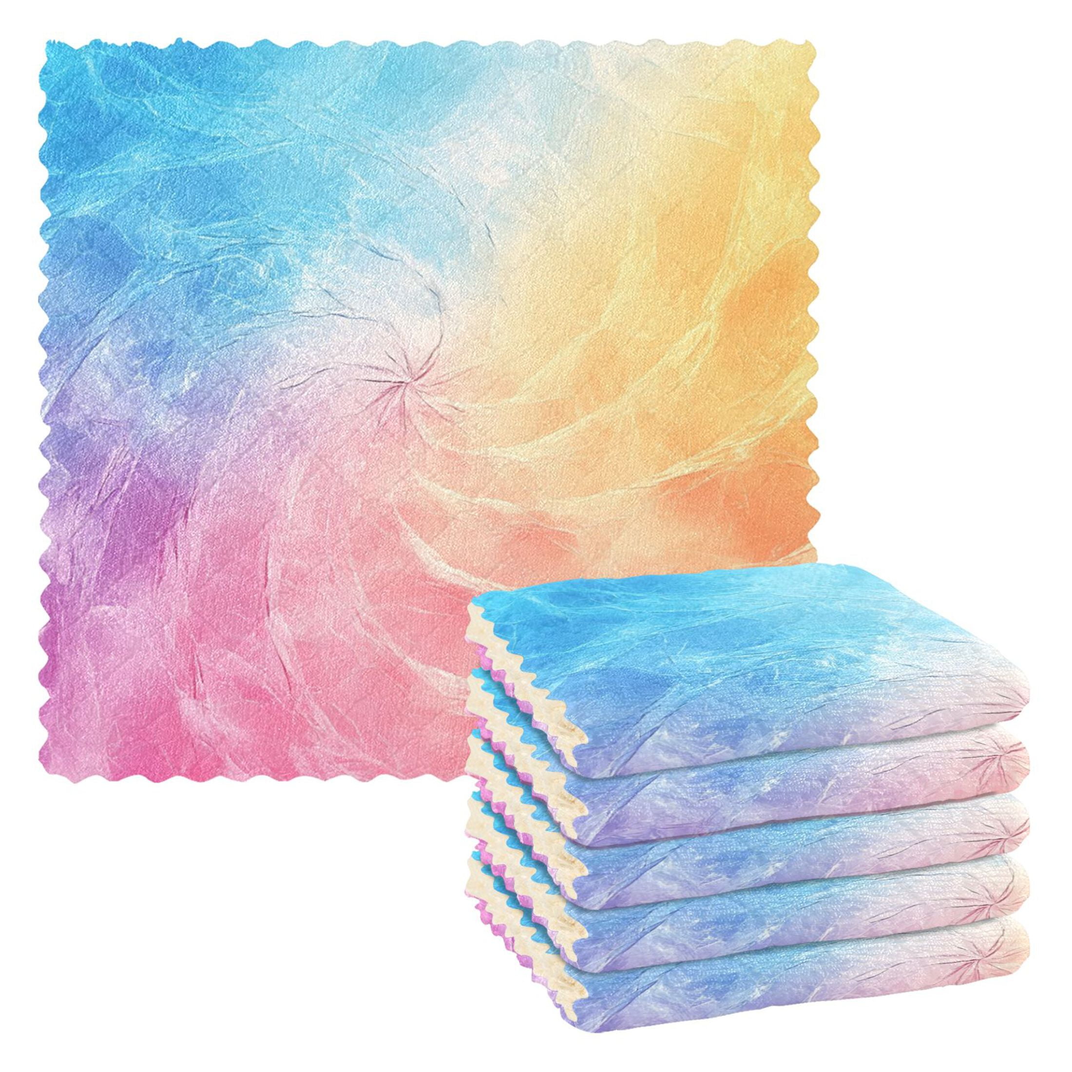 Colorful Fantasy Spin Kitchen Cloth Dish Towels for Drying Washing ...