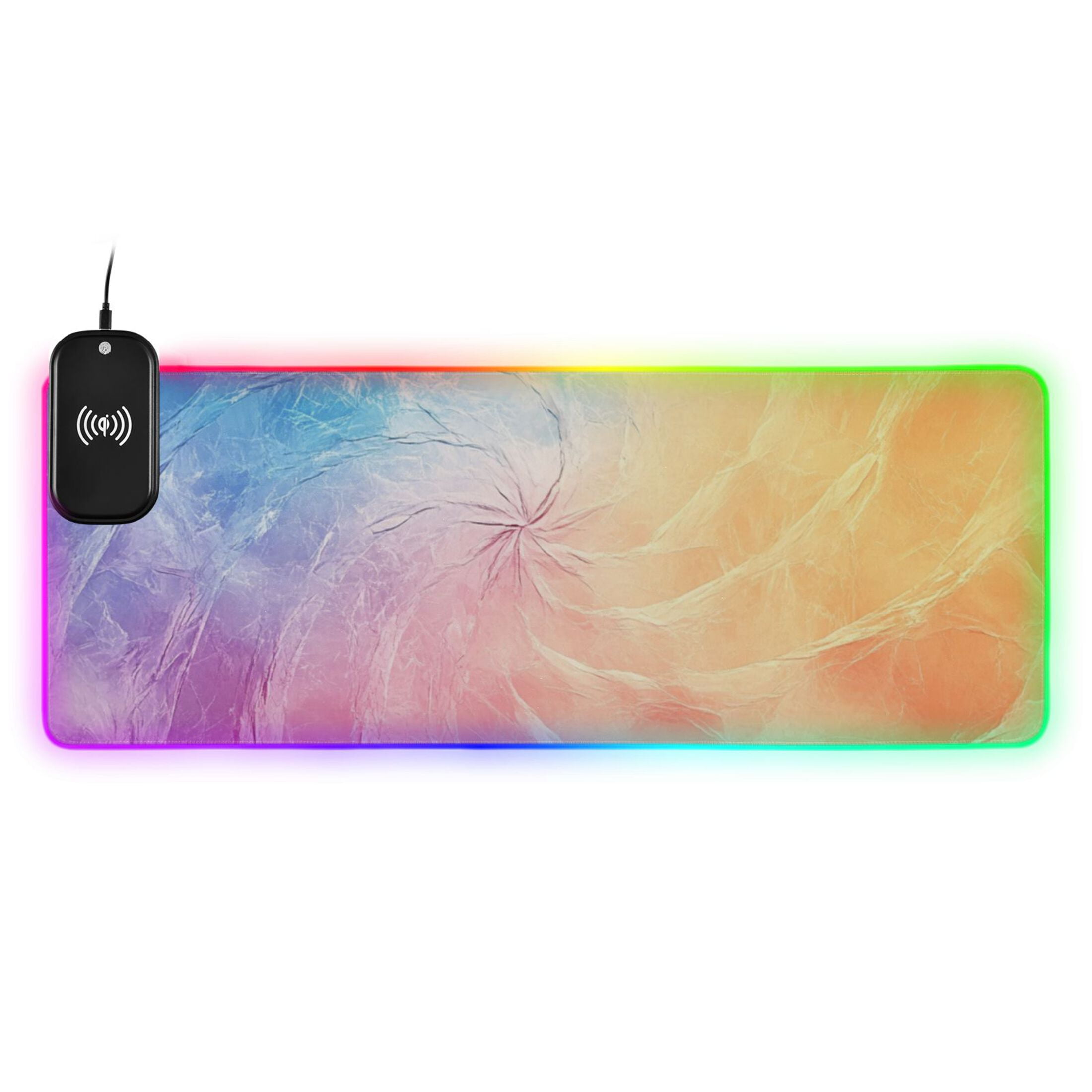 Colorful Fantasy Spin Wireless Charging RGB Gaming Mouse Pad Large ...