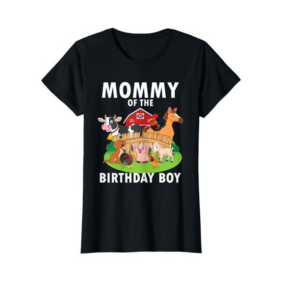 Colorful Farm Animals Theme T-Shirt for Mommy of the Birthday - Walmart.com