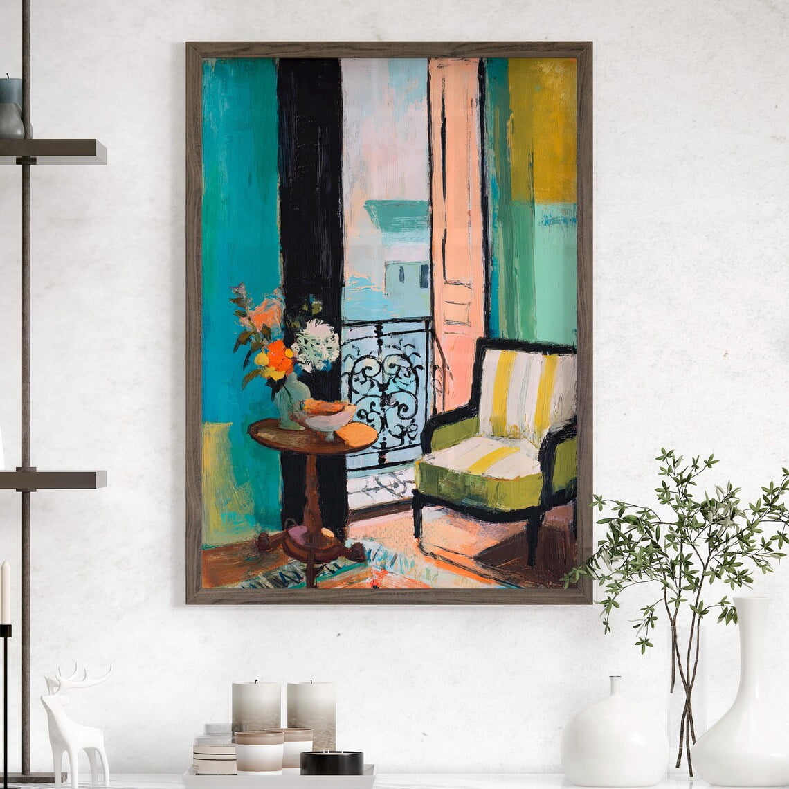 Colorful Fauvism Style Room Wall Art Bold Interior Decor, Unframed ...