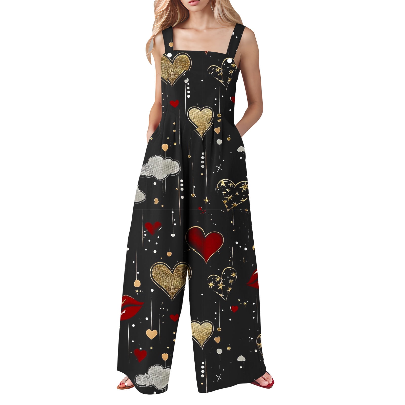 Colorful Faux Gauze Linen Overalls for Ladies Fall Summer Loose Fit ...