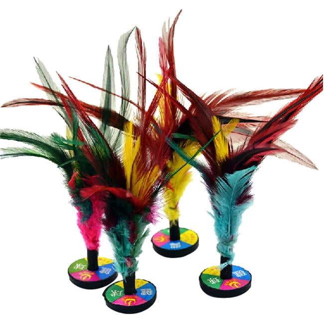 Colorful Feather Kick Shuttlecock Chinese Jianzi Sport - 4 Piece ...