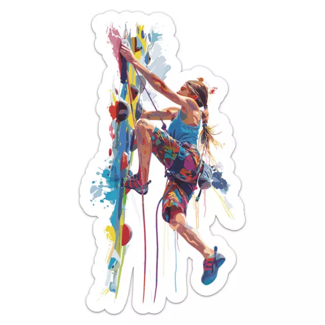 Colorful Female Climbing Sticker Phone Decal Water Bottle Stickers Car ...