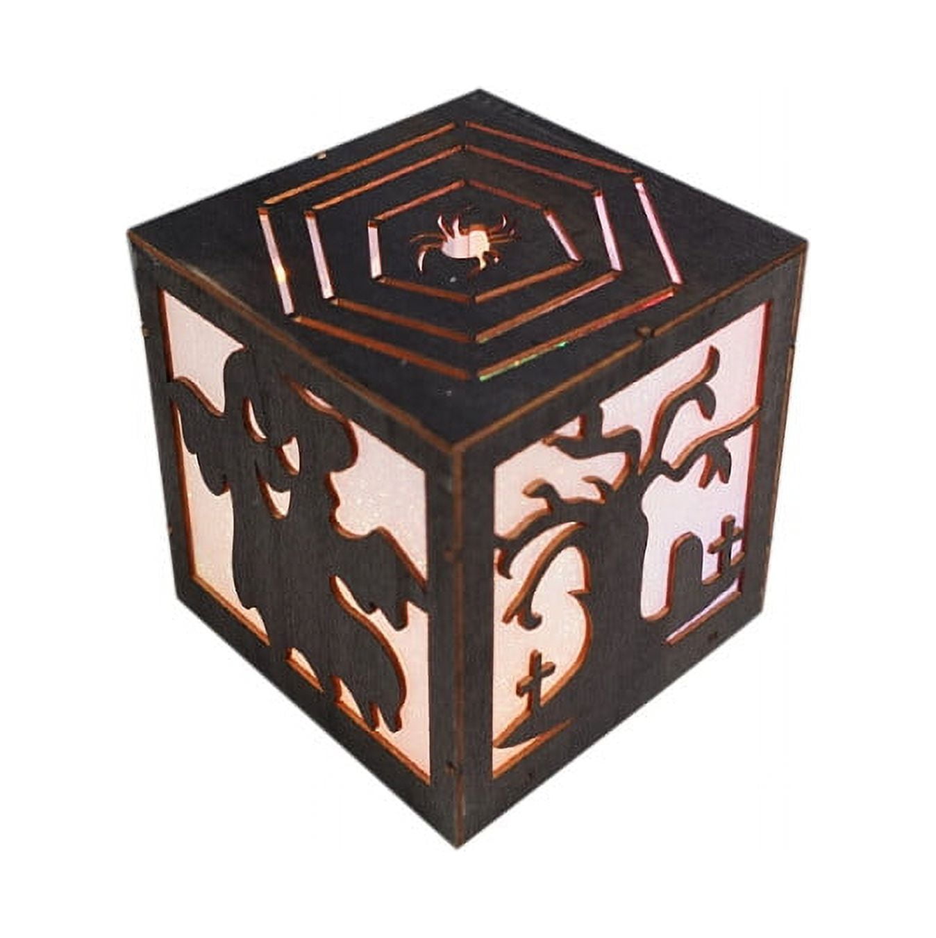 Colorful Festive Castle Wooden Night Light Decoration With Colorful ...
