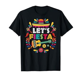 Colorful Fiesta Guitar Graphic T-Shirt for Fun Cinco De Mayo ...