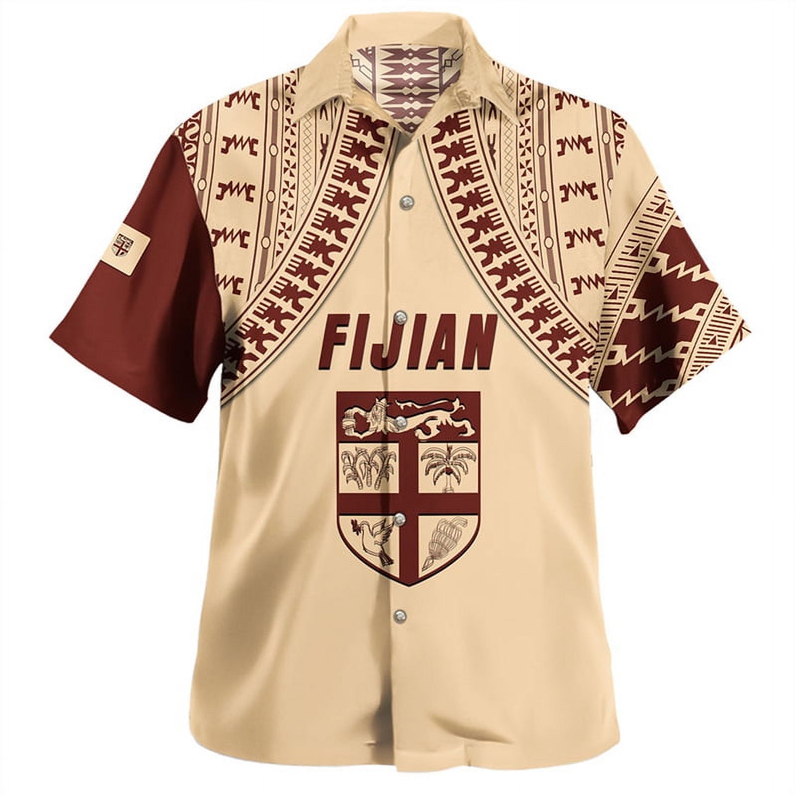 Colorful Fiji Hawaiian Shirt For Men 3d Printed Aloha Short Sleeves ...