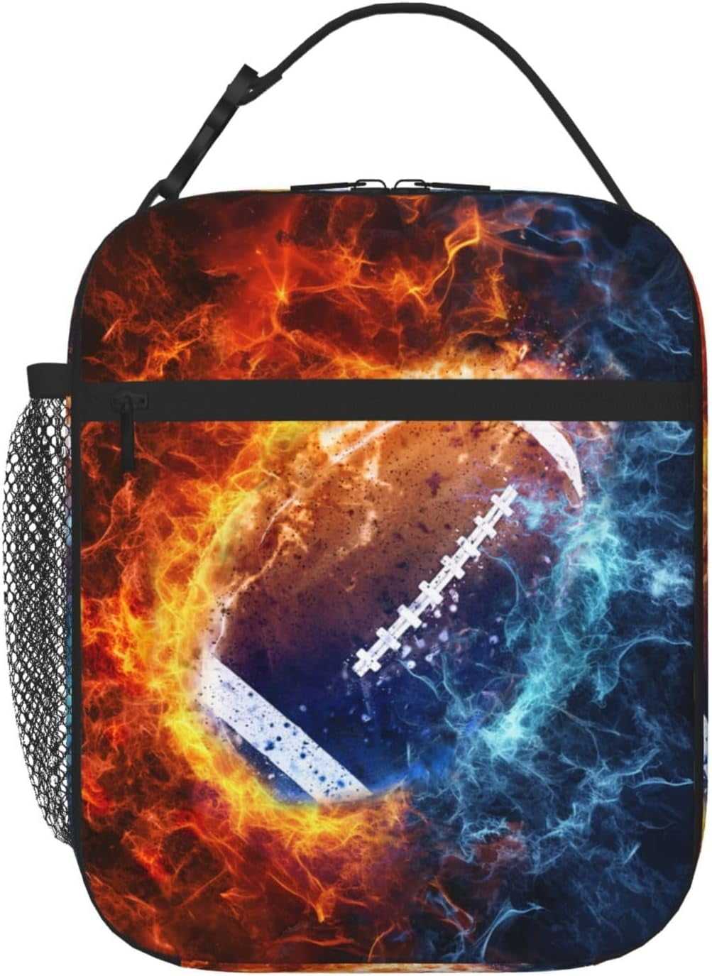 Colorful Fireball Football Lunch Box American Football Lunch Bag ...