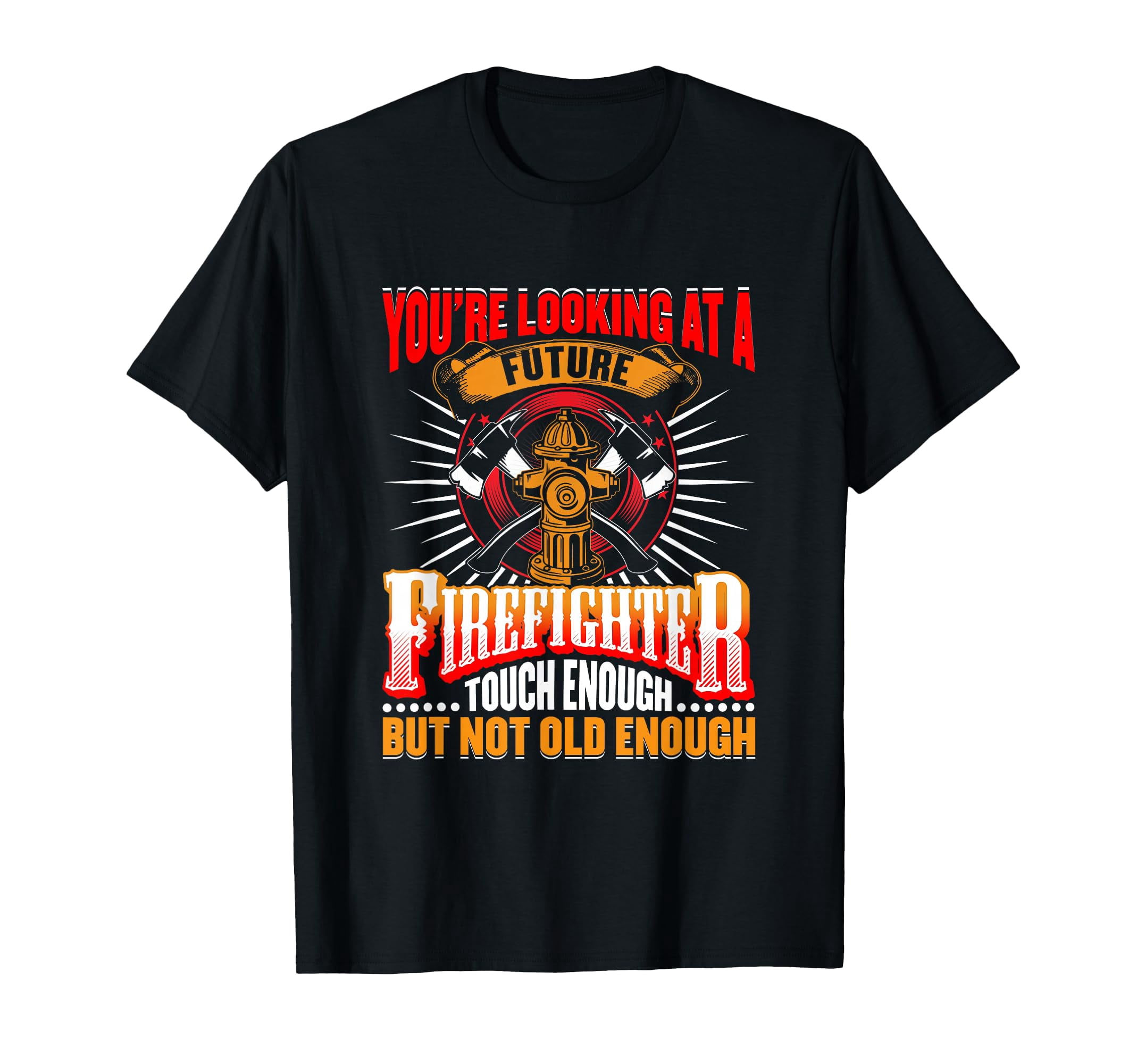 Colorful Firefighter Design T-Shirt for Future Heroes - Fun and ...