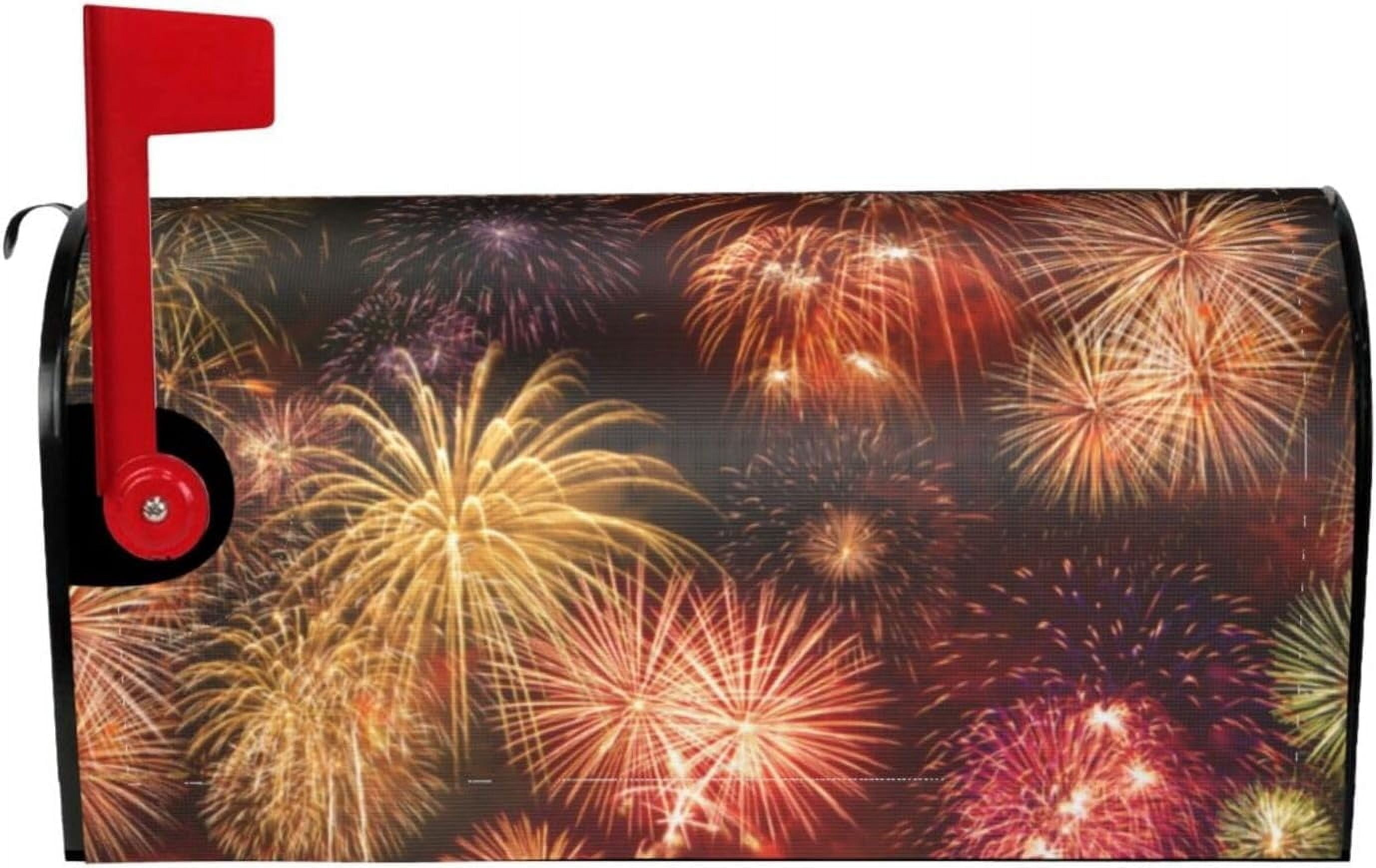 Colorful Fireworks Mailbox Covers Magnetic Letter Post Box Cover Mail ...