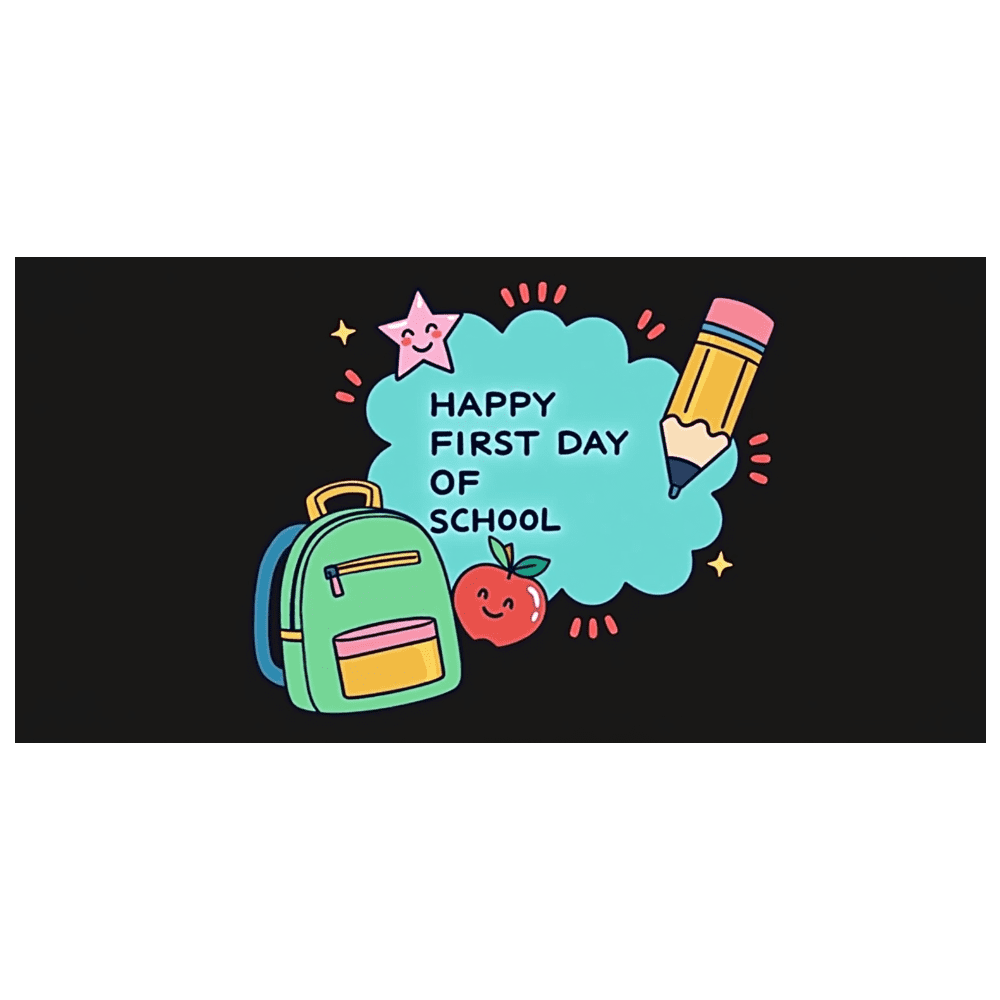 Colorful First Day of School Banner Reusable Back to School Sign for ...